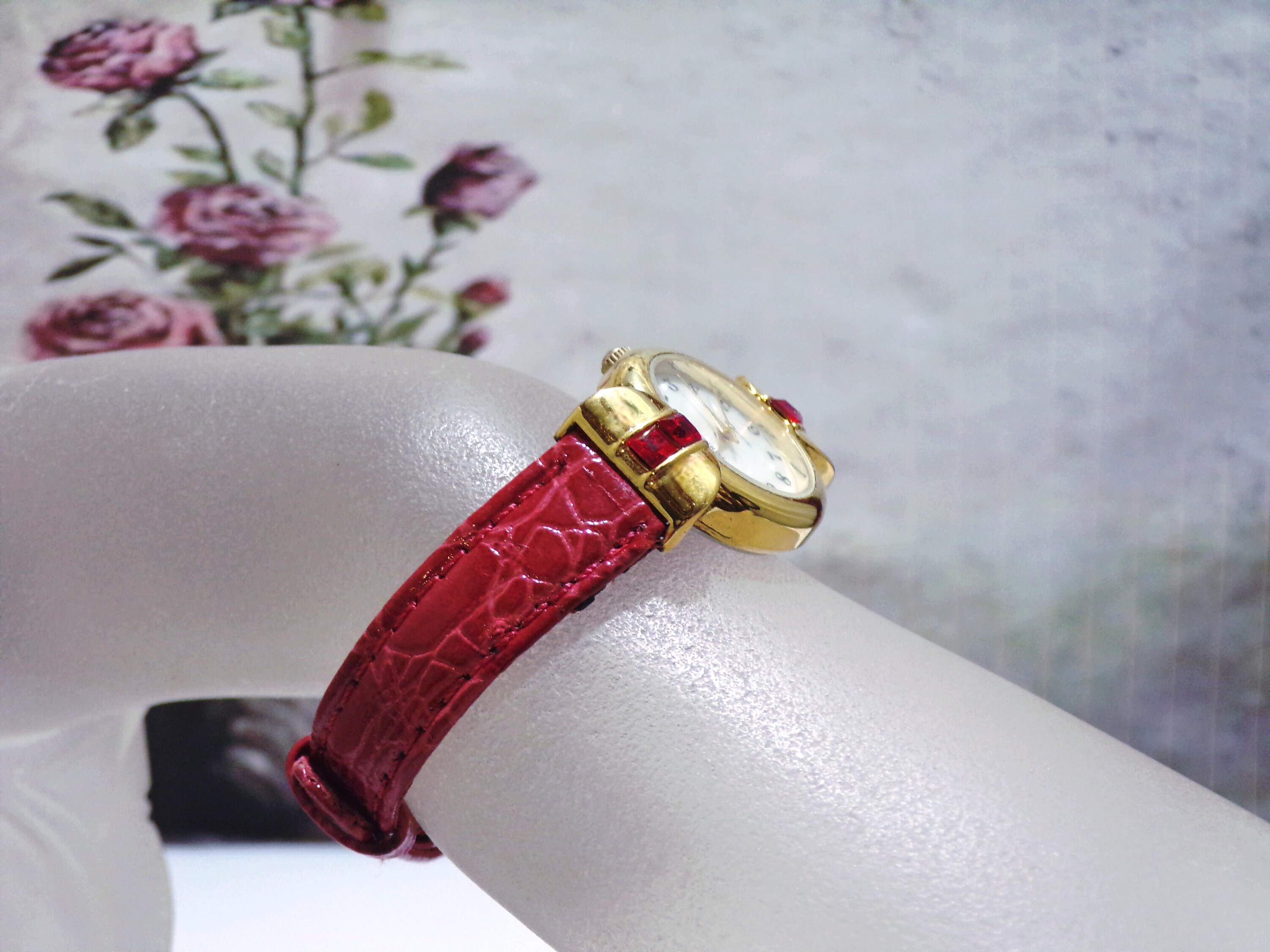 RUMOURS Women’s Wrist Watch, Quartz Watch, Red Rhinestones and Red ...
