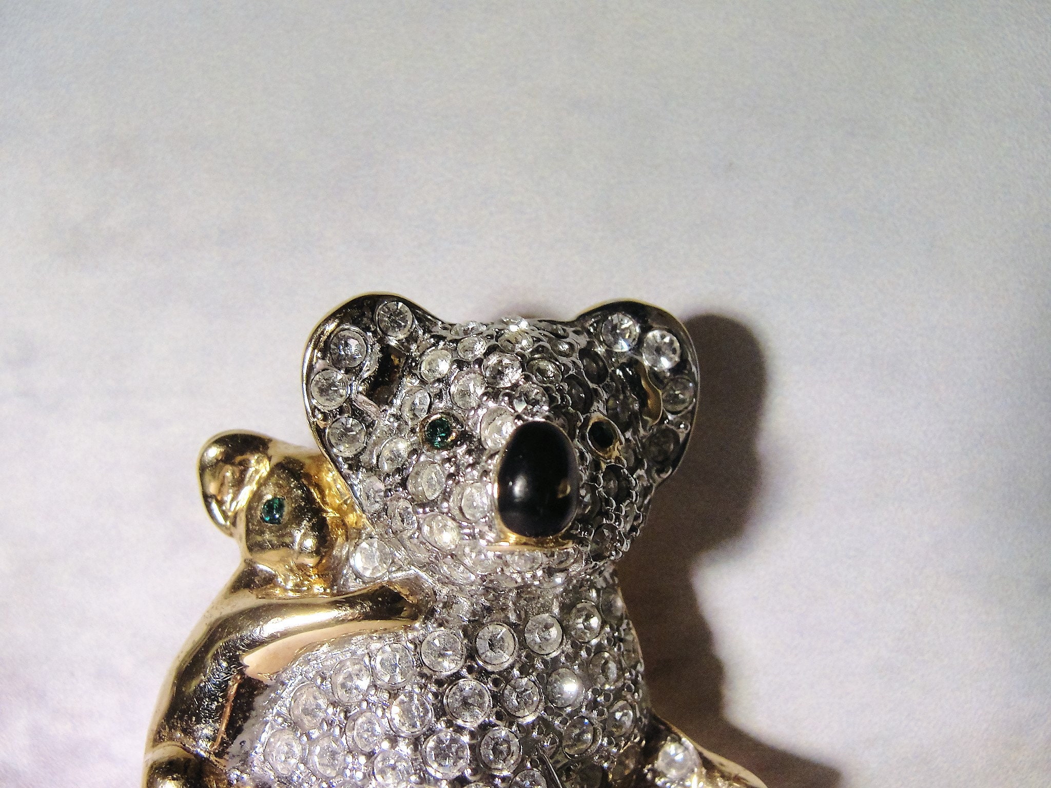 CAROLEE: Rhinestone Encrusted Gold Tone Koala Brooch, Koala Brooch ...