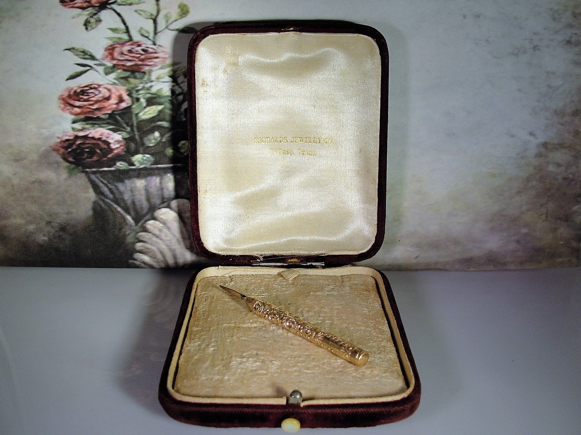 Antique Victorian 10K Gold Filled Propelling Toothpick, Ornate Design ...