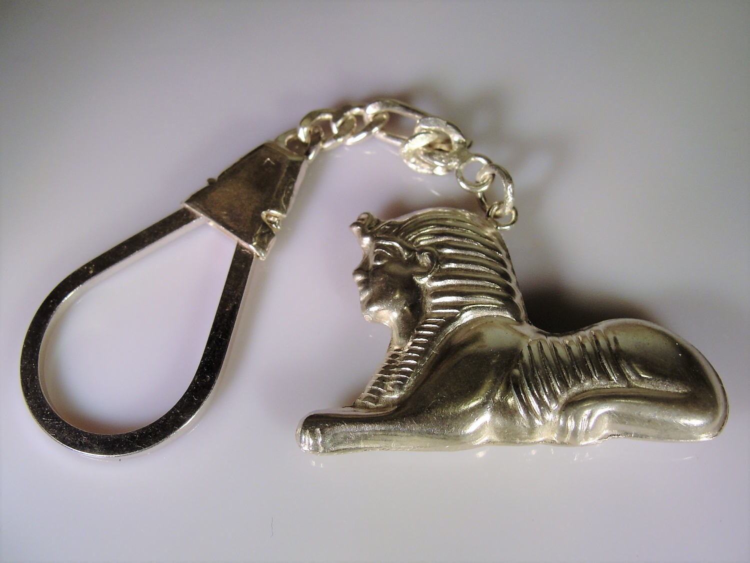 Egyptian Revival Sphinx, Silver Sphinx, Silver Sphynx Key Chain, Sphinx ...
