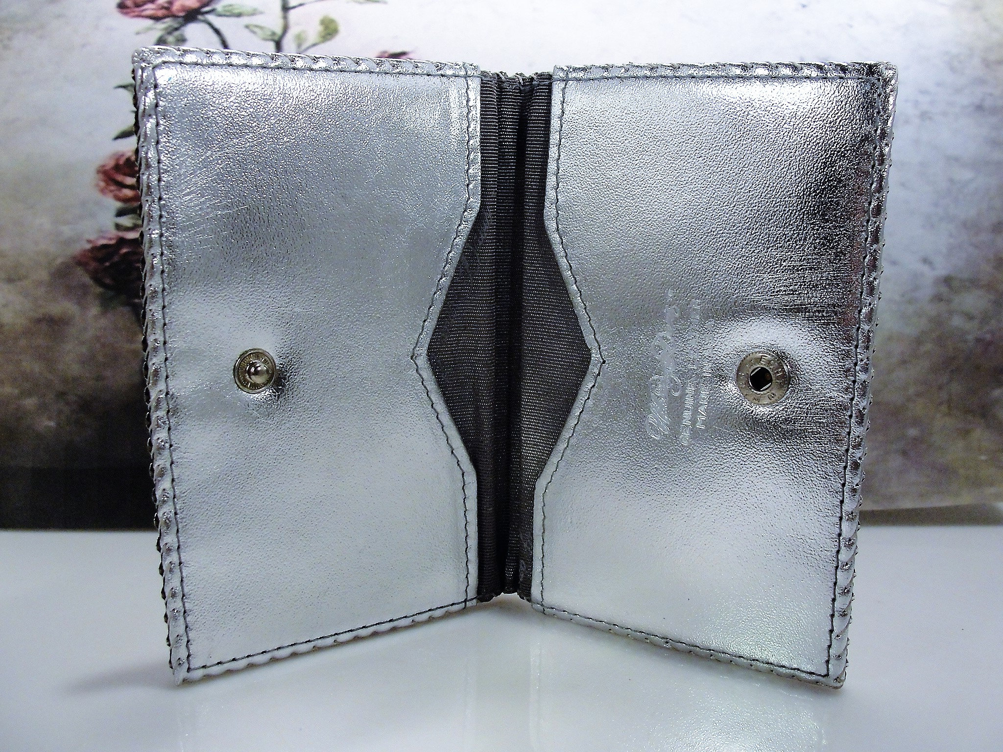 Whiting and Davis Silver Mesh Bi-Fold Card Wallet, Billfold Wallet ...