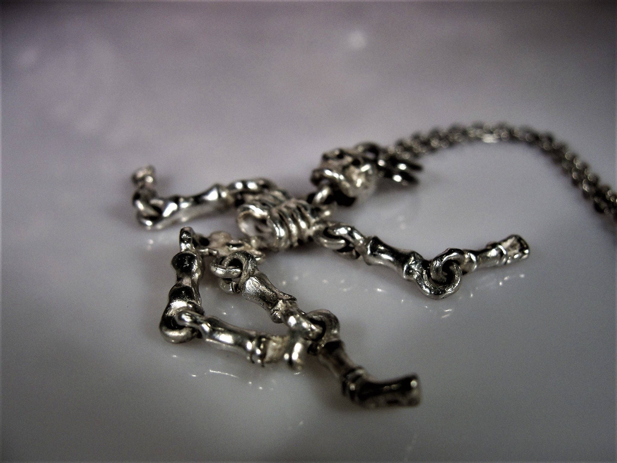 Sterling Silver Skeleton, Sterling Silver Skeleton Necklace ...