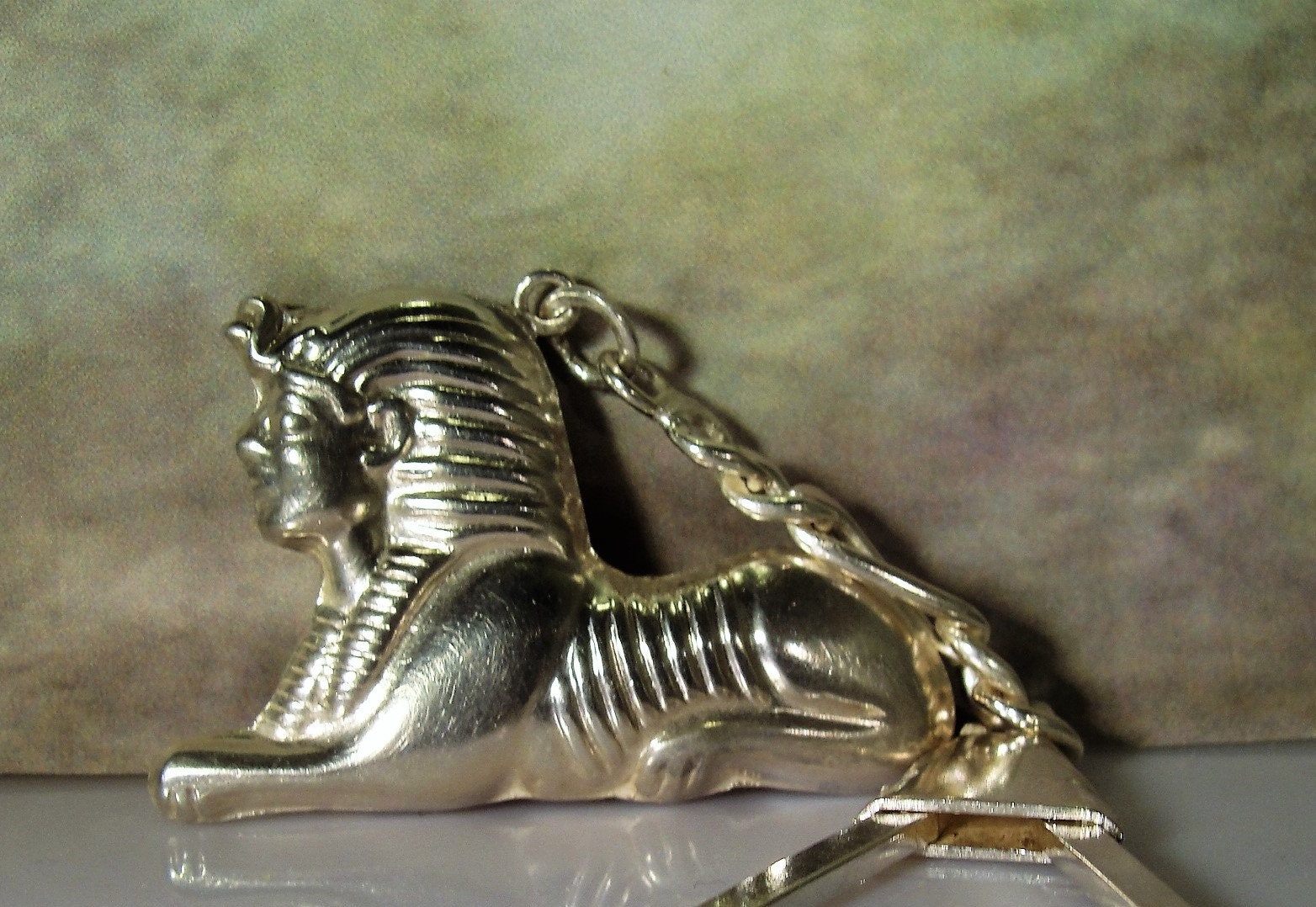 Egyptian Revival Sphinx, Silver Sphinx, Silver Sphynx Key Chain, Sphinx ...