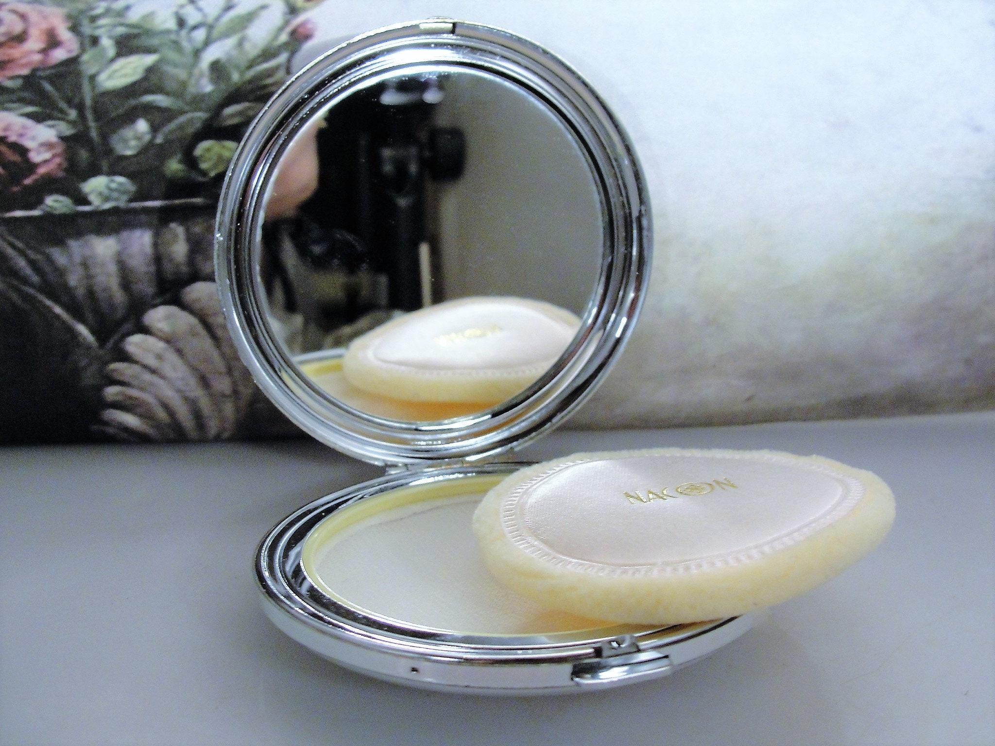 NACON Powder Compact and Perfume Atomizer Set, Vanity Compact Purse Set ...