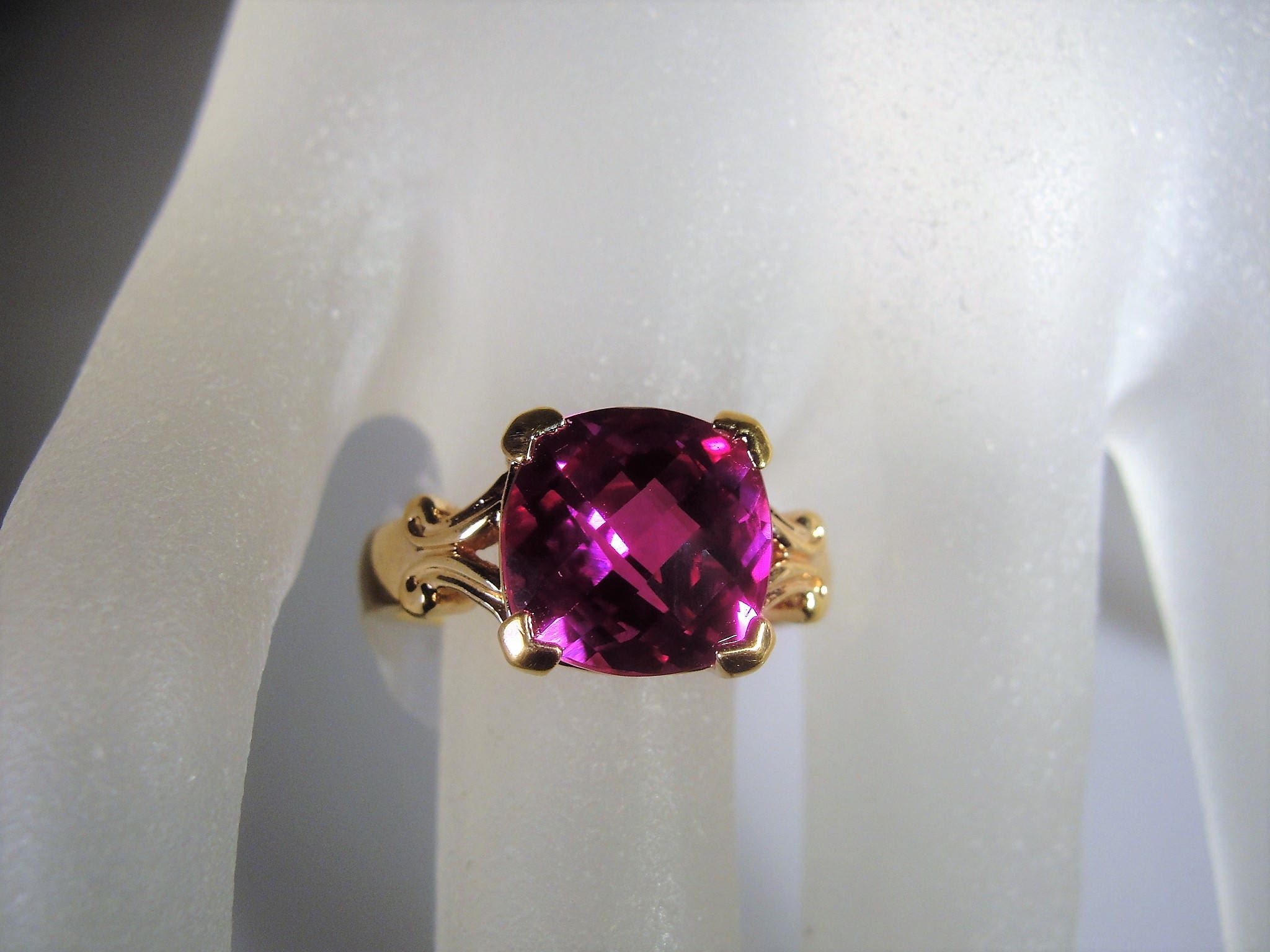 Reserved: ROSS SIMONS, Pink Sapphire Jewelry Set, Gold Vermeil, Cushion ...