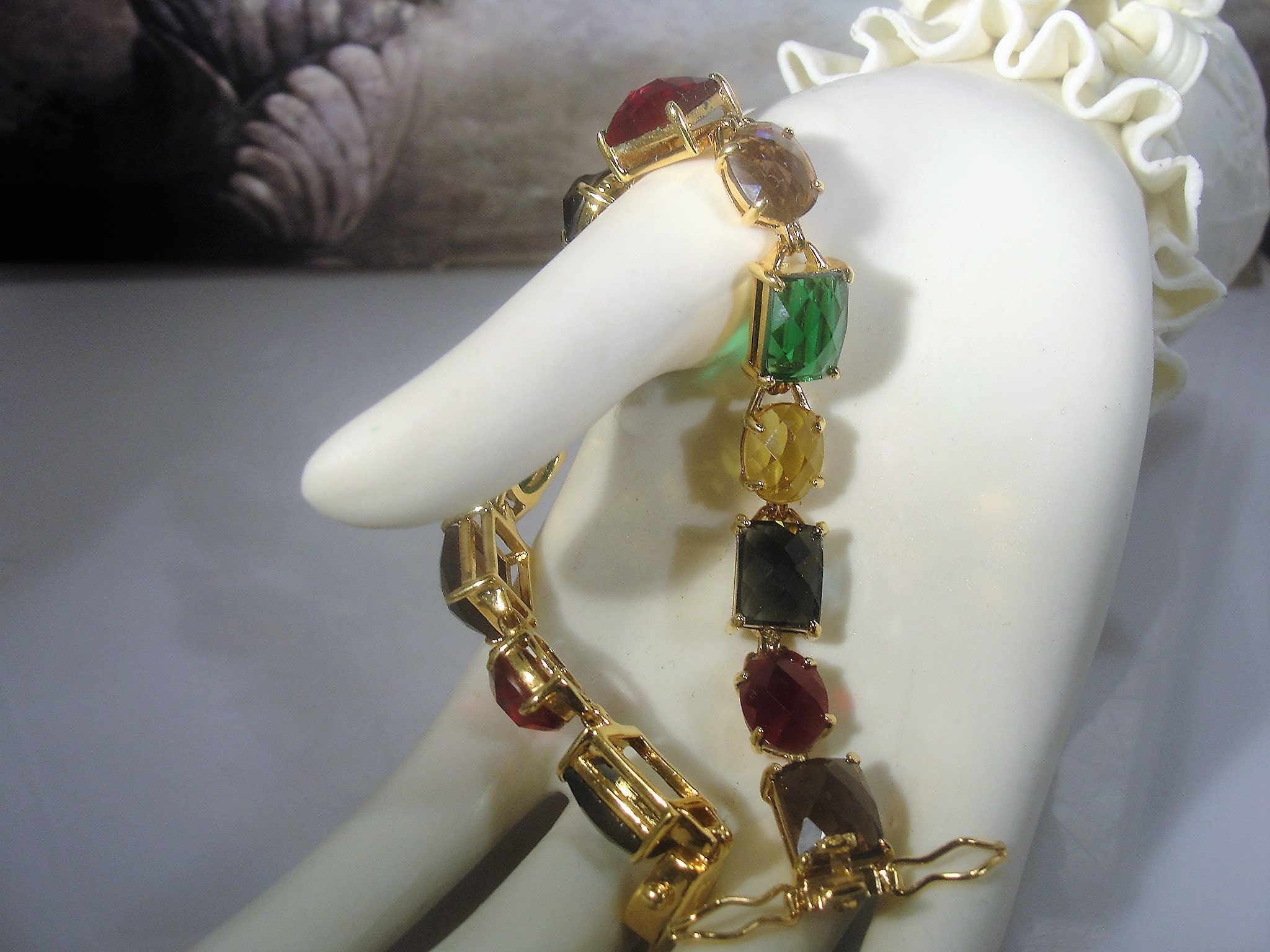 JOAN RIVERS Bracelet, Crystal Bracelet, Multi-Color Bracelet, Large ...