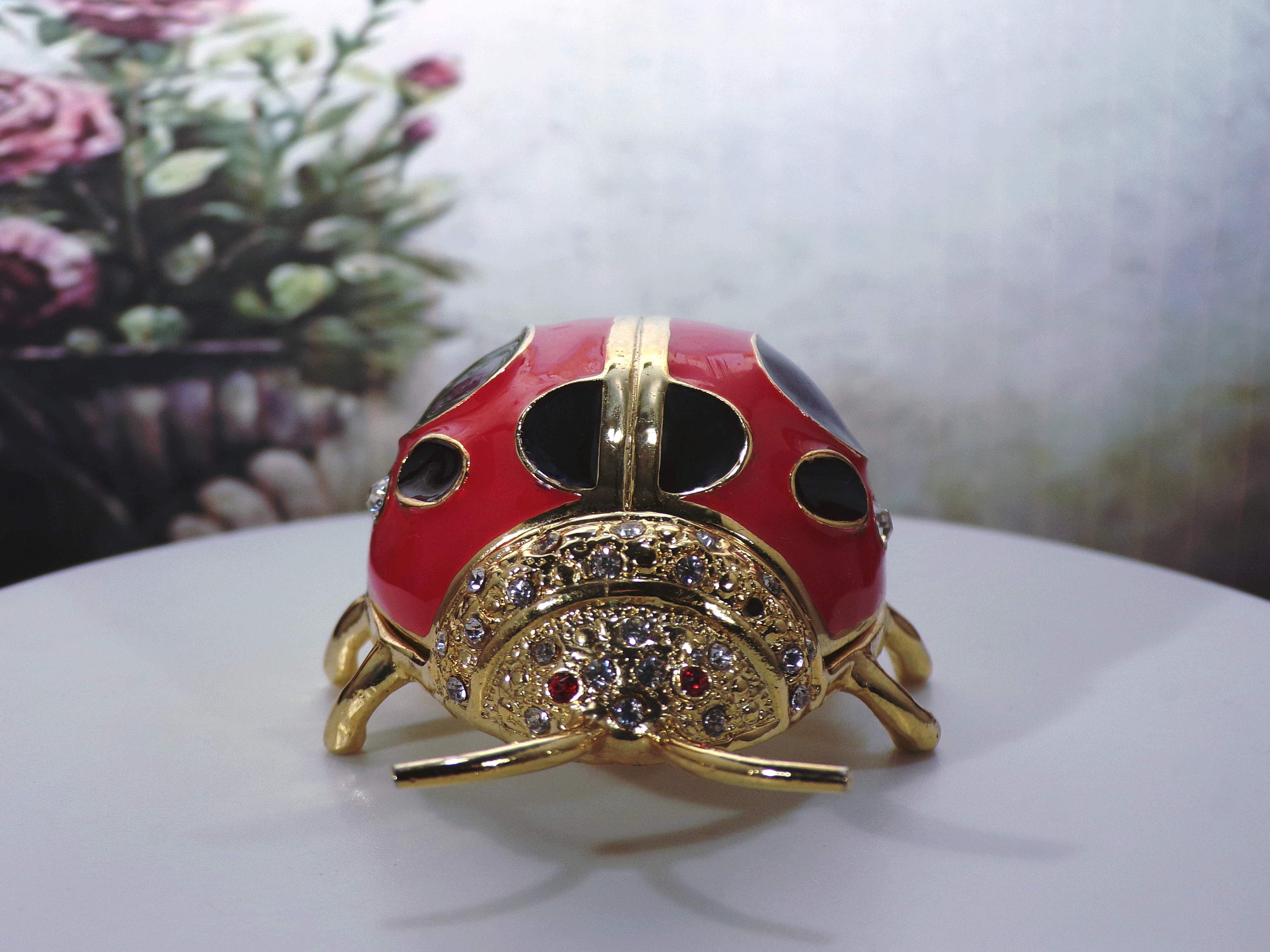 Miniature Ladybug Tabletop Clock – Good Luck Clock – Japan Quartz ...