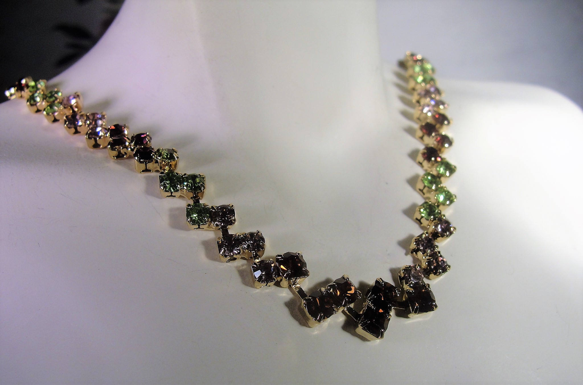 JOAN RIVERS Rhinestone Necklace, Multi Colored Rhinestone Necklace ...