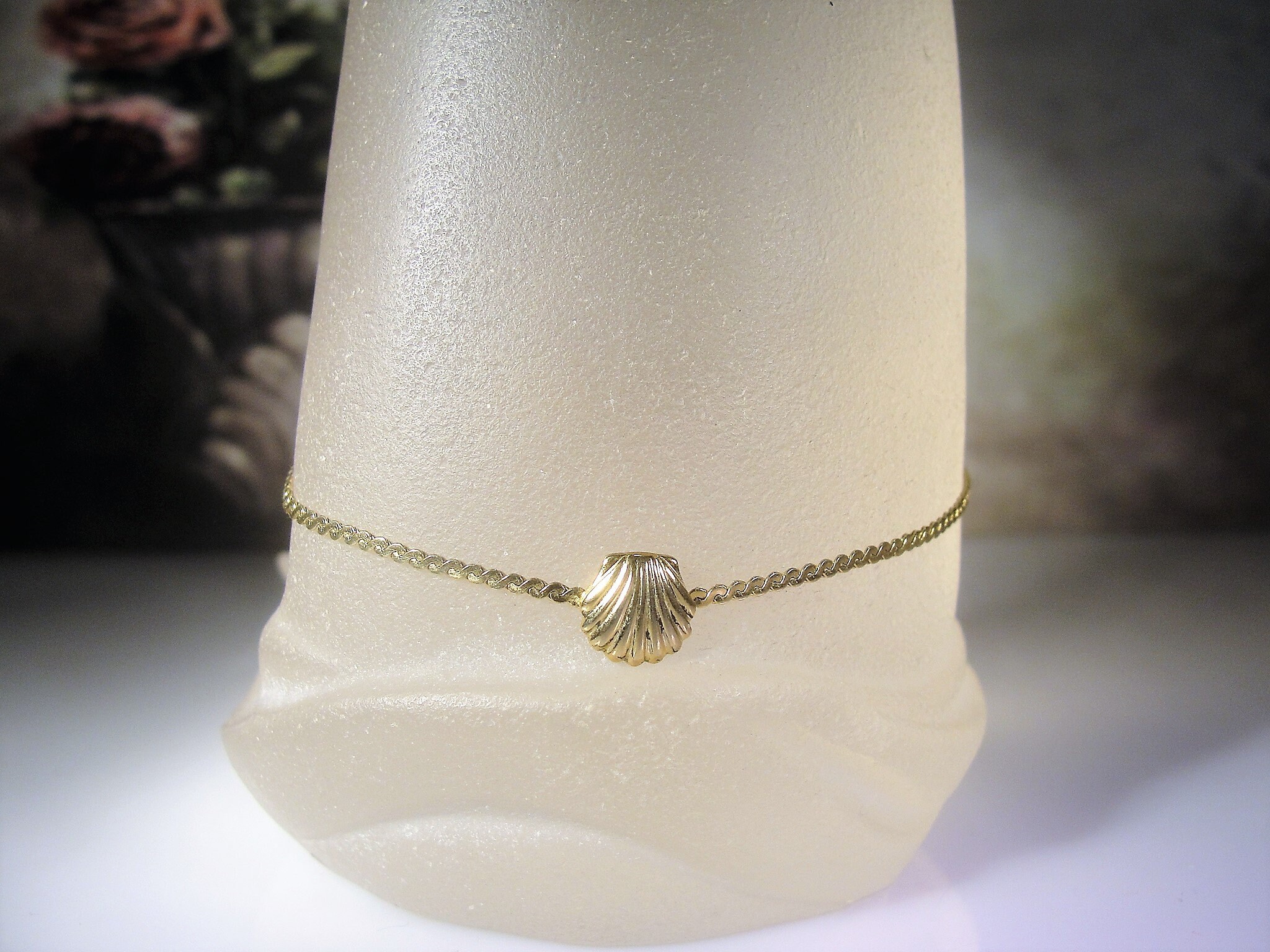Gold Filled Anklet, Gold Filled Ankle Bracelet, 12K Gold Filled, Shell ...