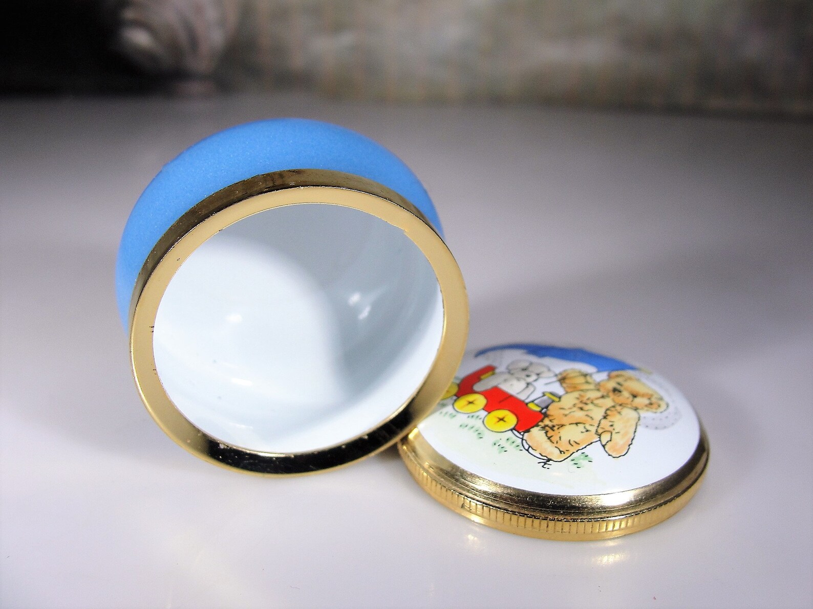 CRUMMLES ENAMELS Teddy Bear Trinket Box or Pill Box Teddy | Etsy