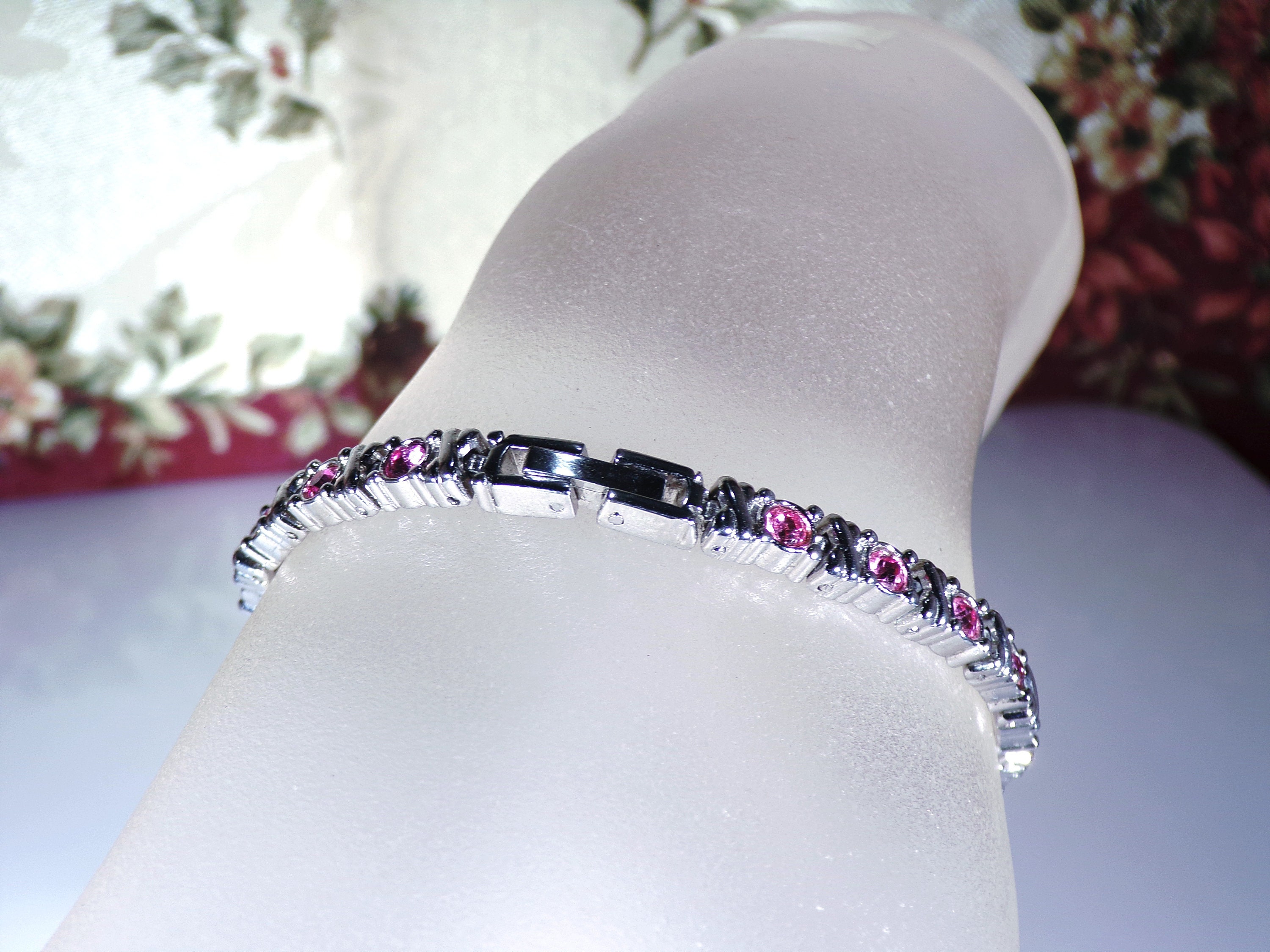 VIVANI Women’s Wrist Watch, Pink Rhinestone Watch with White Gold ...