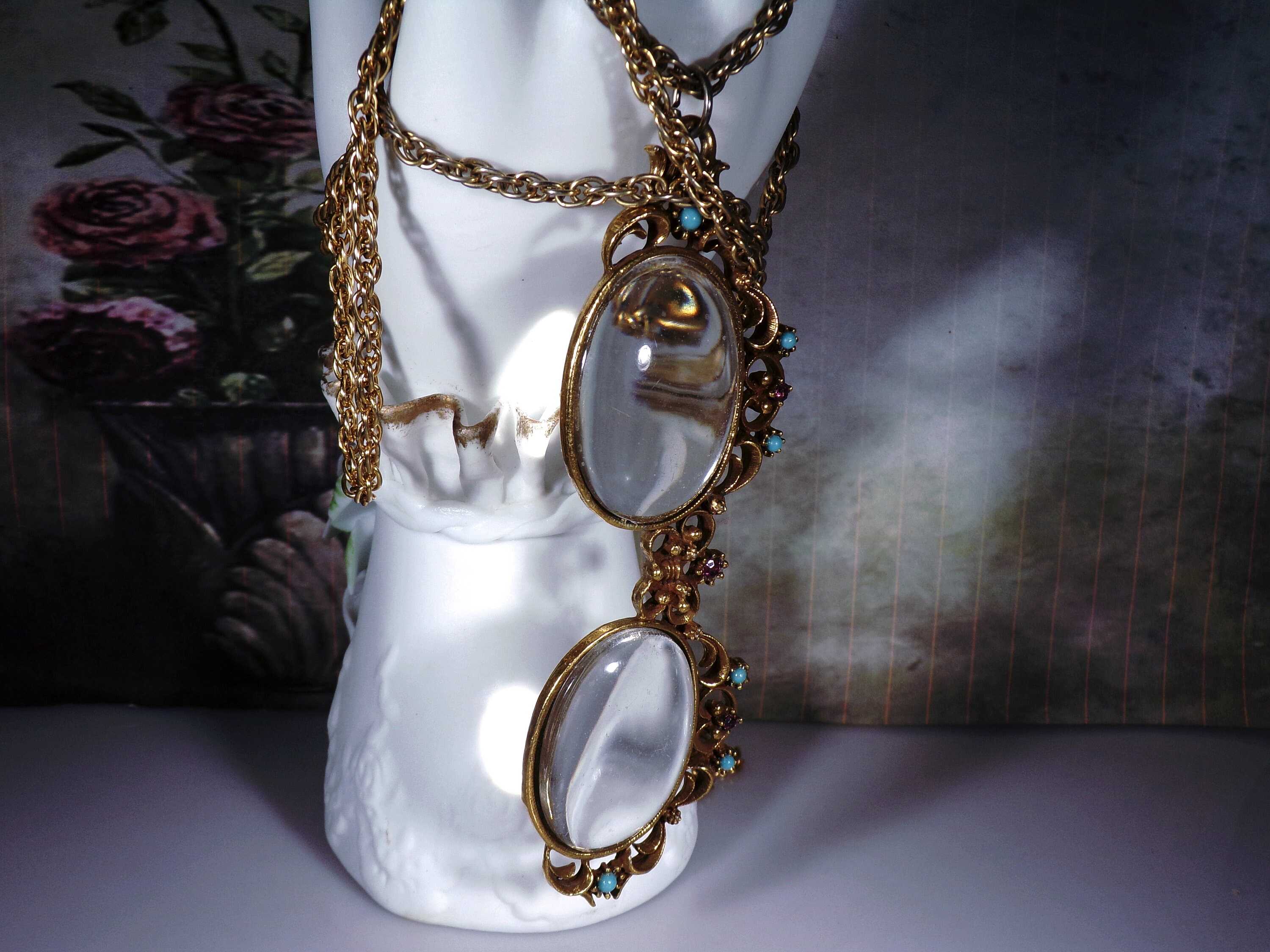 Victorian Lorgnette Glasses, Antique Victorian Lorgnette Pendant w ...