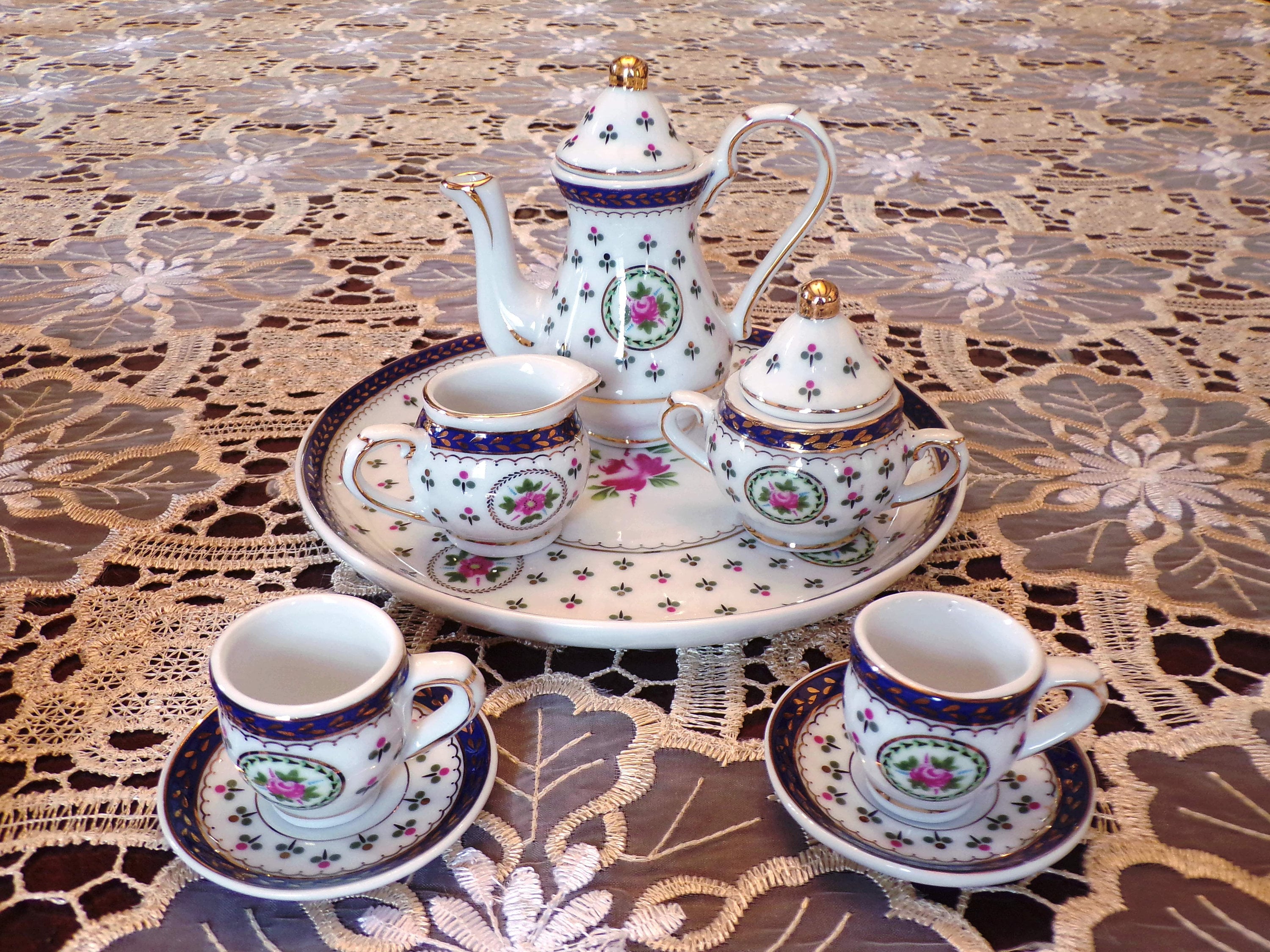 Small Vintage Porcelain Tea Set Perfect for a Child – Royal Elfreda ...