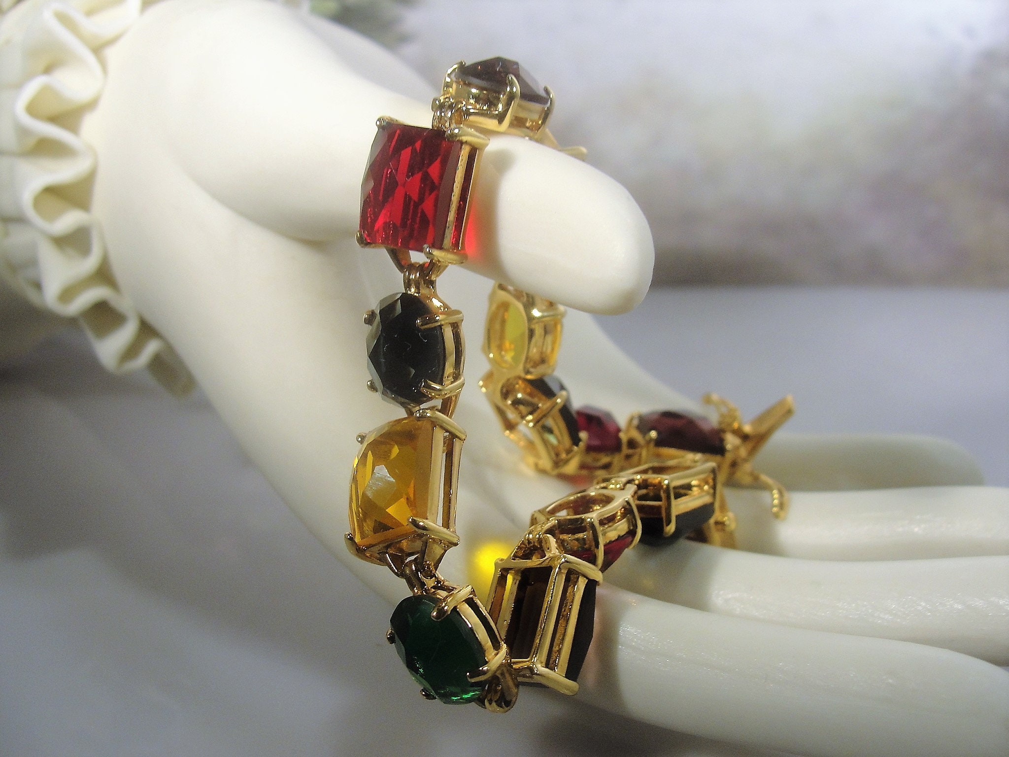 JOAN RIVERS Bracelet, Crystal Bracelet, Multi-Color Bracelet, Large ...