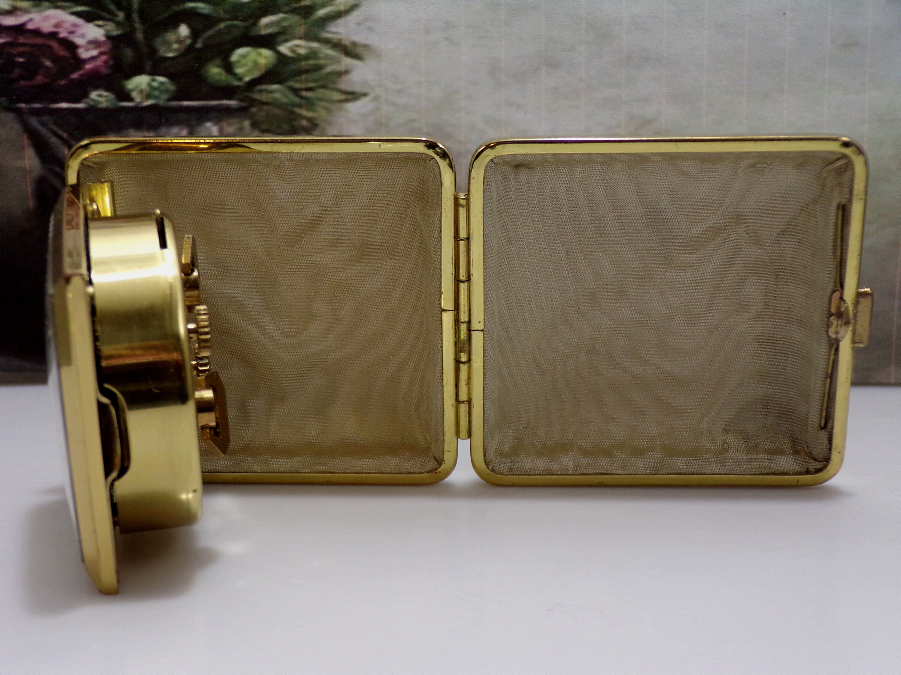 VANTAGE German Petite Point Compact Travel Alarm Clock, Vintage ...