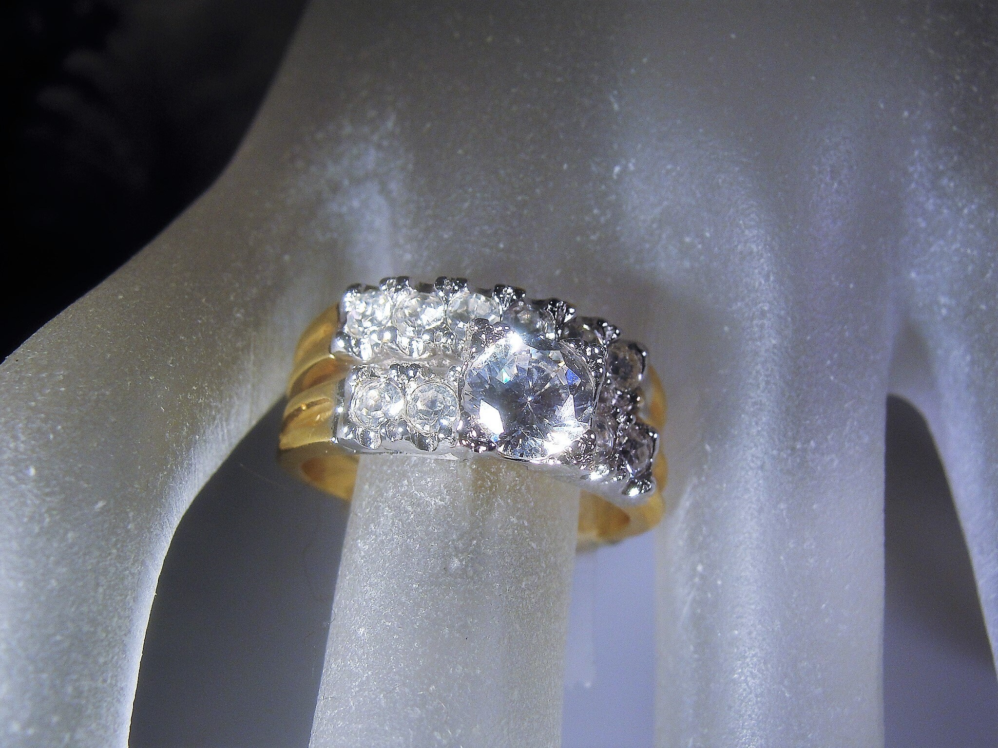 18K Gold Filled Bridal Ring Set, Engagement Ring, Wedding Band, Travel ...