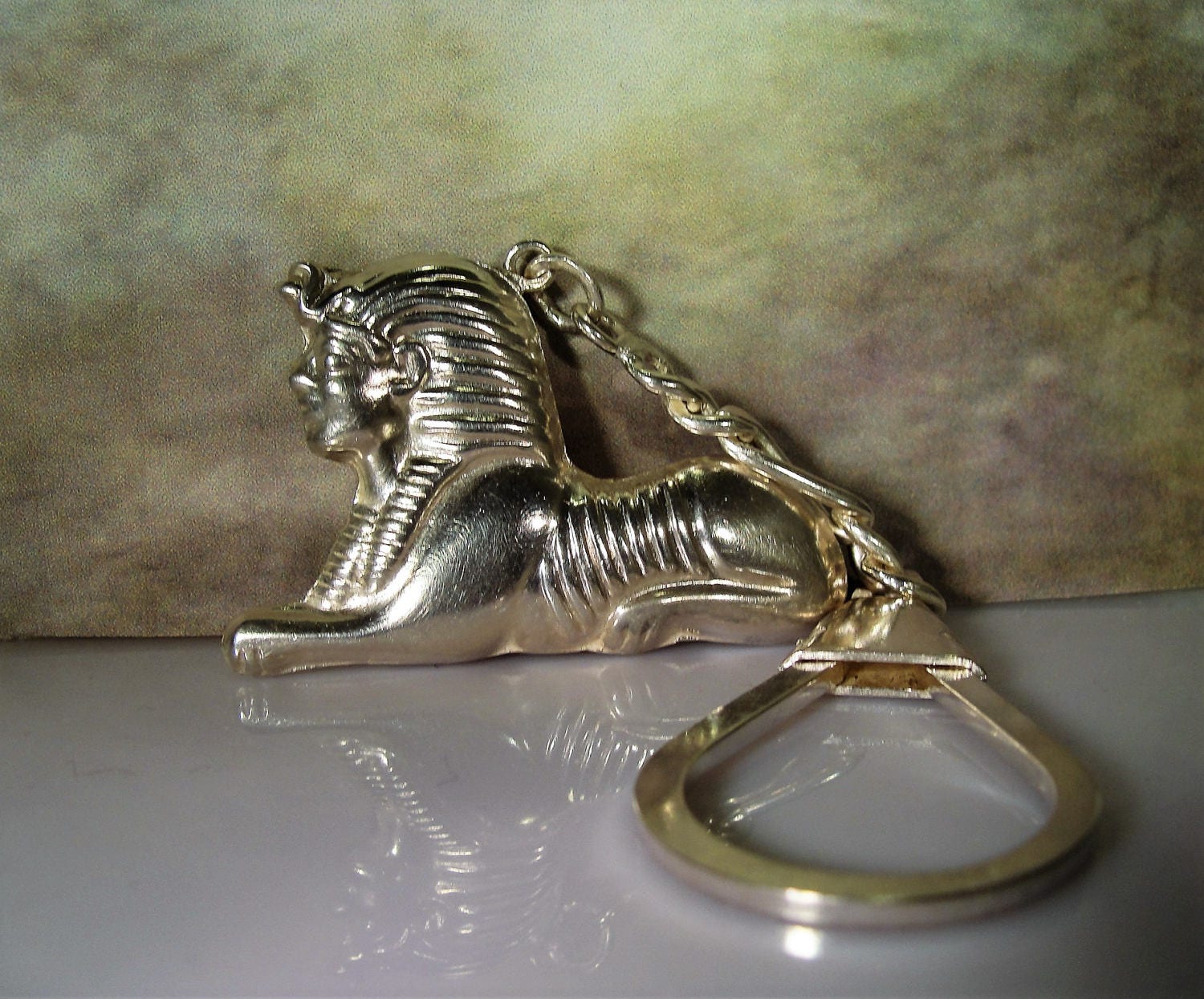 Egyptian Revival Sphinx, Silver Sphinx, Silver Sphynx Key Chain, Sphinx ...