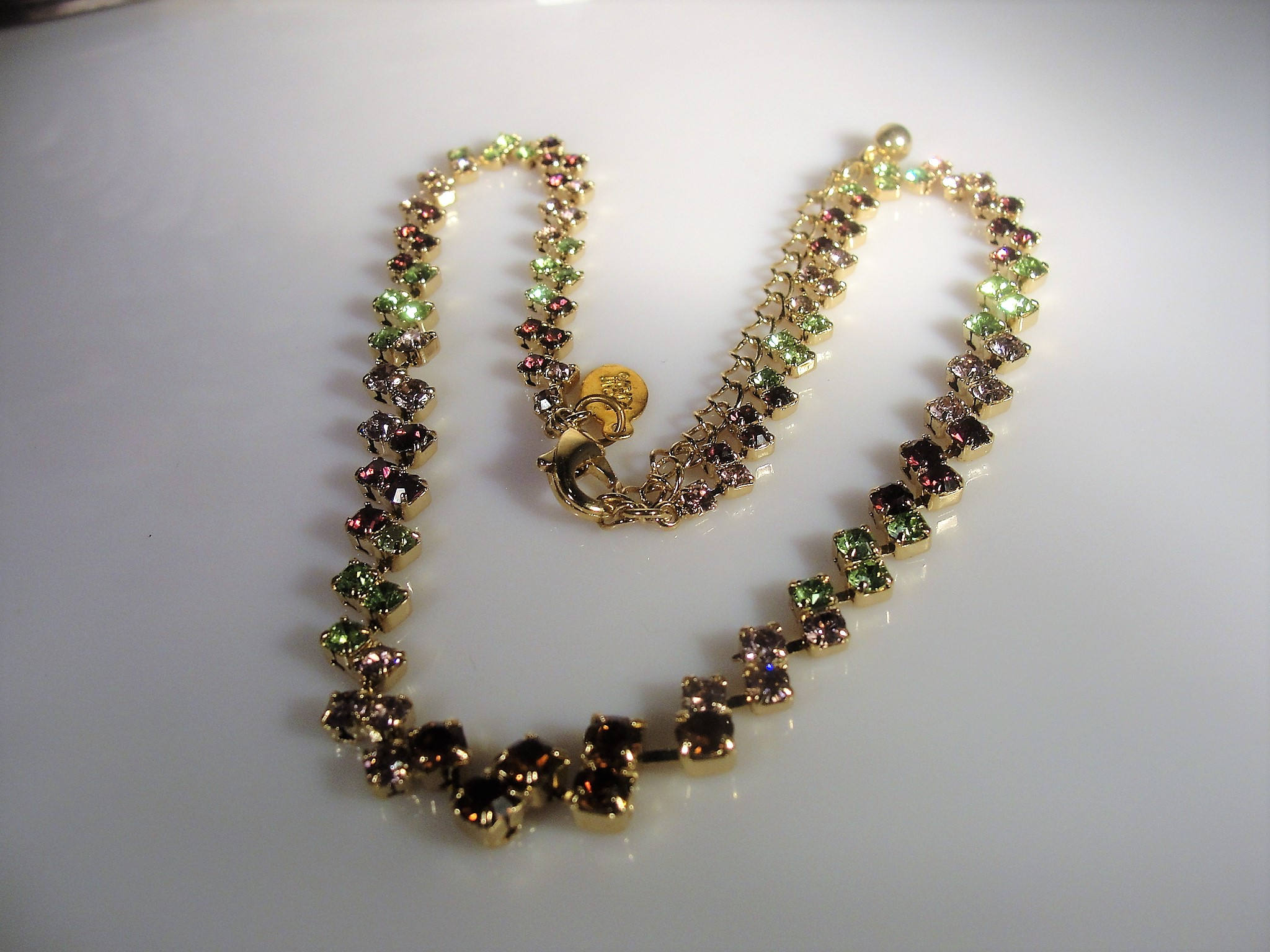 JOAN RIVERS Rhinestone Necklace, Multi Colored Rhinestone Necklace ...