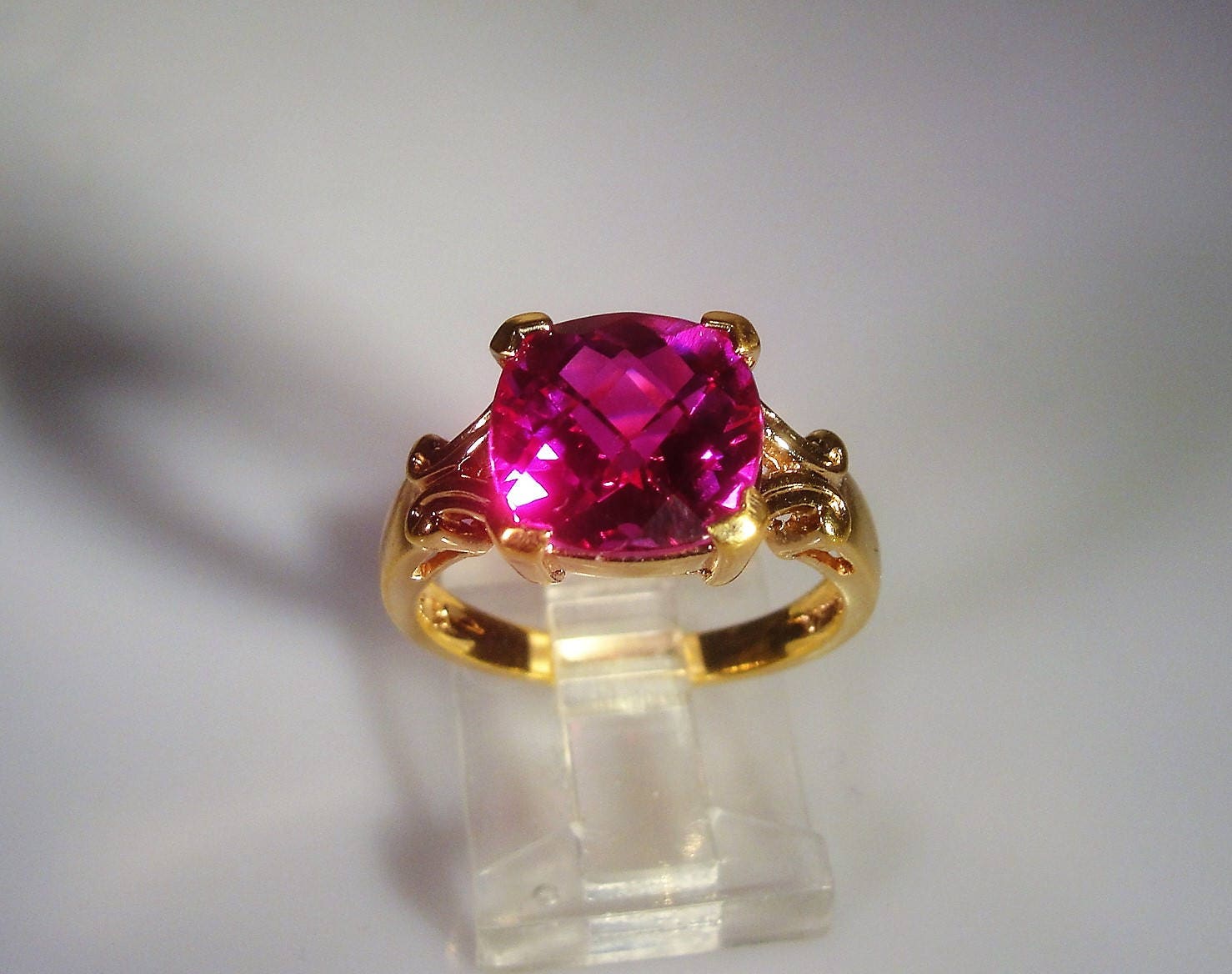 Reserved: ROSS SIMONS, Pink Sapphire Jewelry Set, Gold Vermeil, Cushion ...