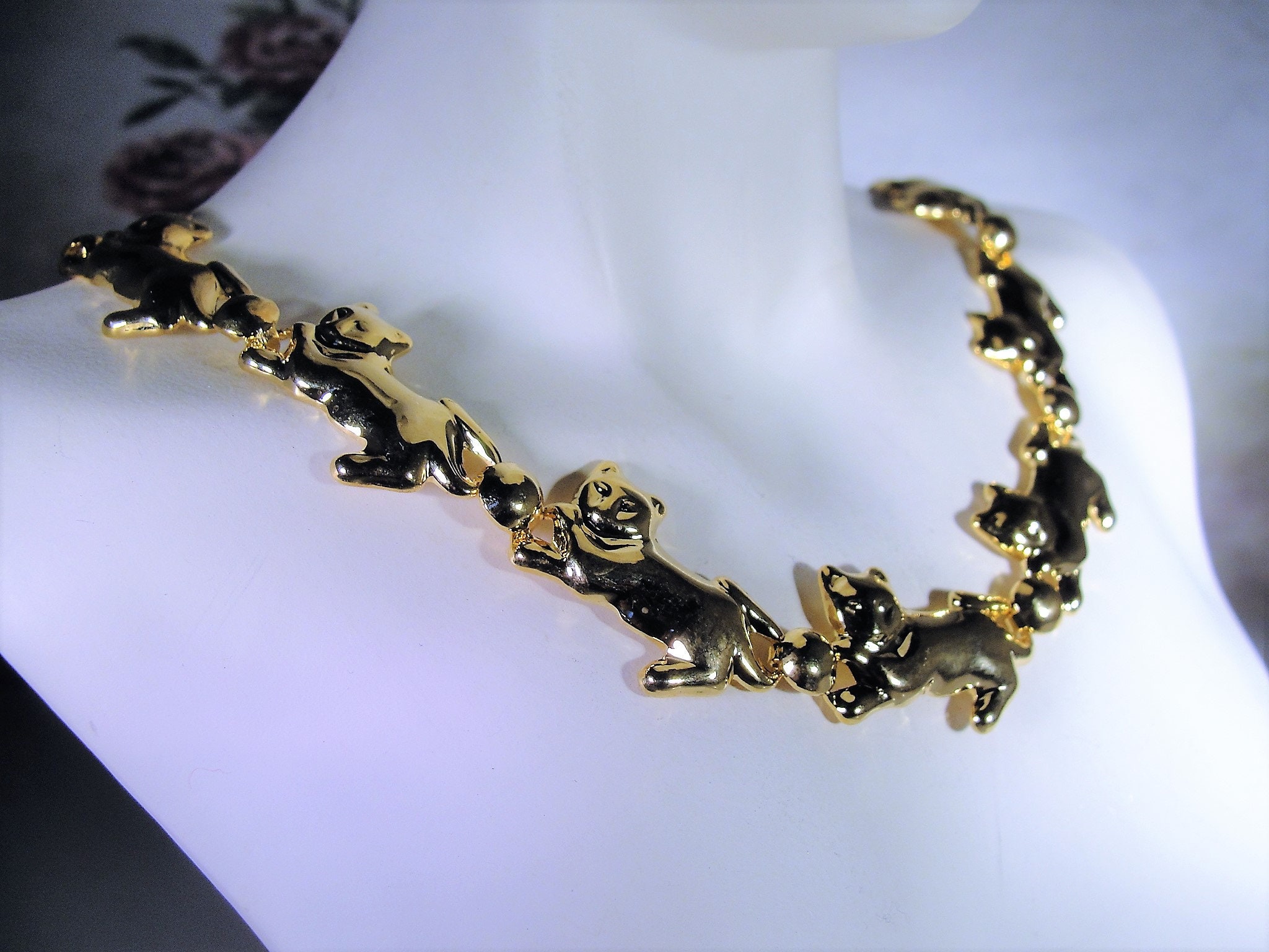 AVON Cats On Parade Jewelry Set, Cats Bracelet, Cats Necklace, Cats ...