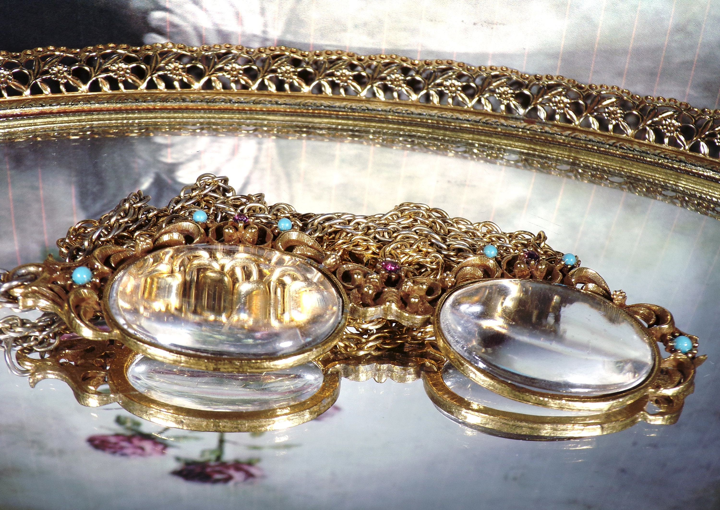 Victorian Lorgnette Glasses, Antique Victorian Lorgnette Pendant w ...