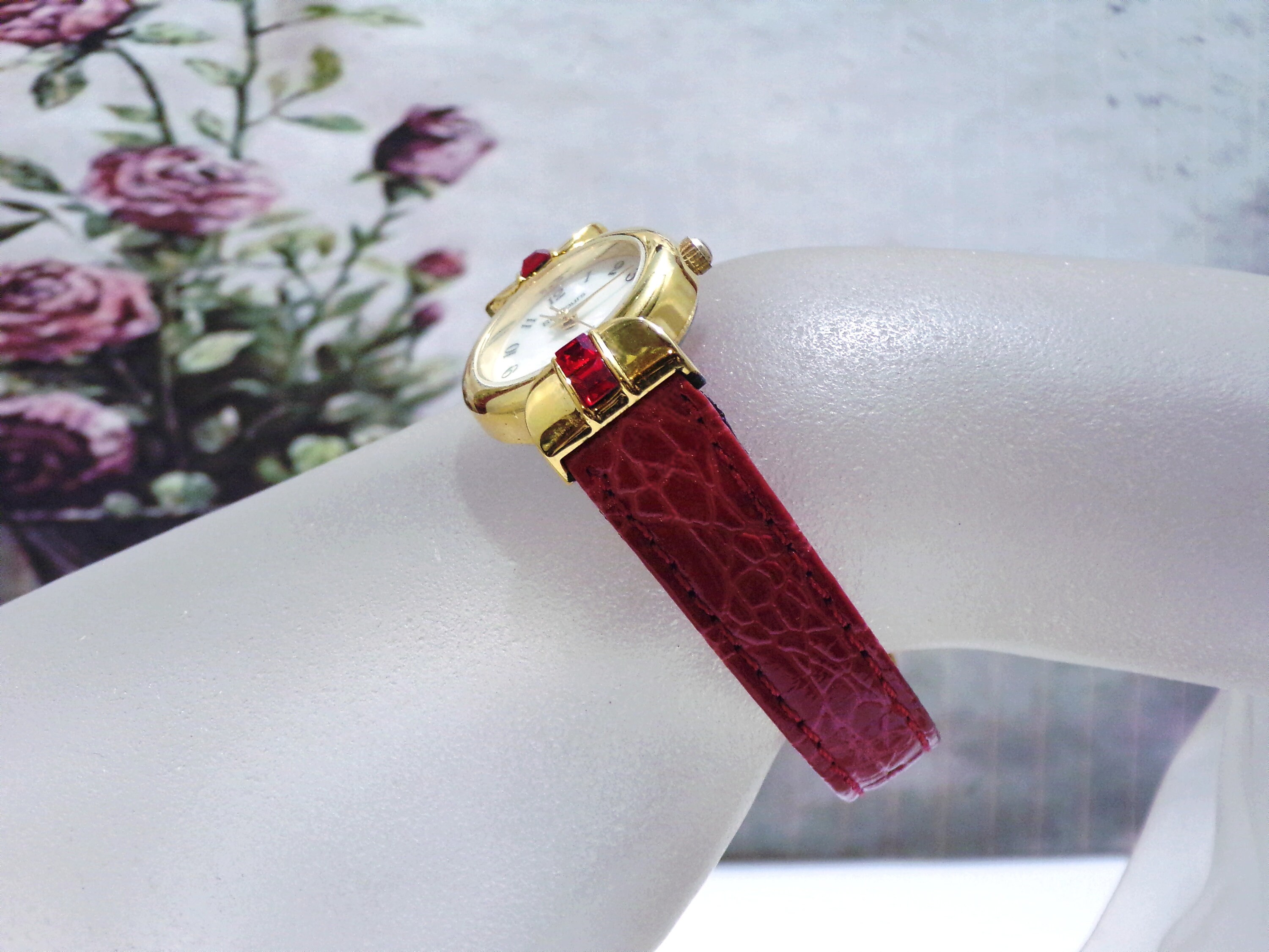 RUMOURS Women’s Wrist Watch, Quartz Watch, Red Rhinestones and Red ...