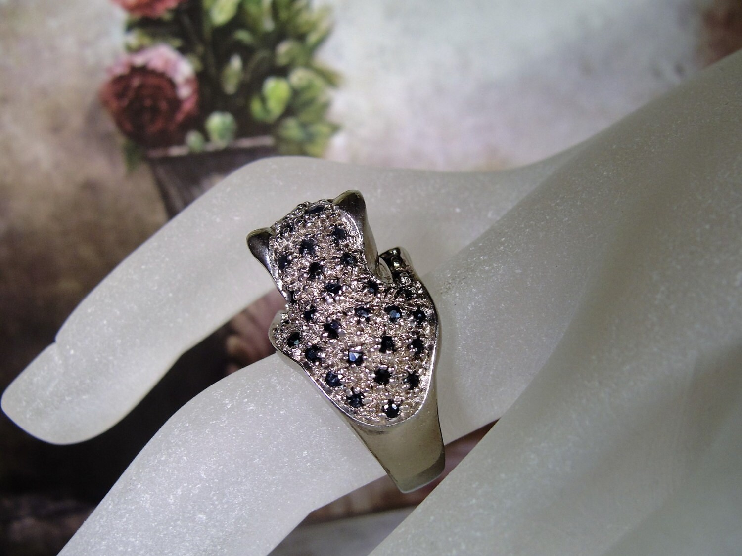 Vintage Ring, Big Cat Ring, Cheetah Ring, Leopard Ring, Puma Ring ...