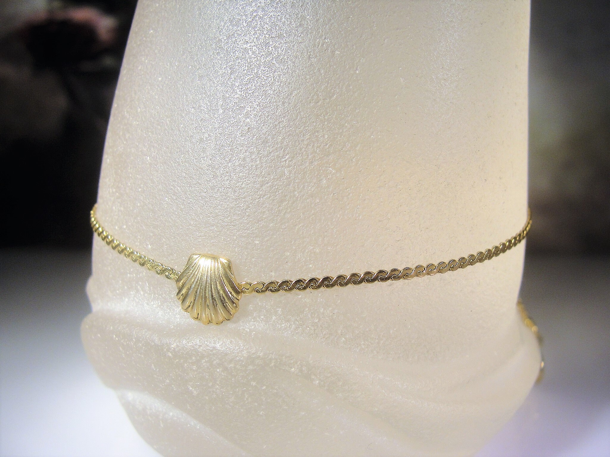 Gold Filled Anklet, Gold Filled Ankle Bracelet, 12K Gold Filled, Shell ...