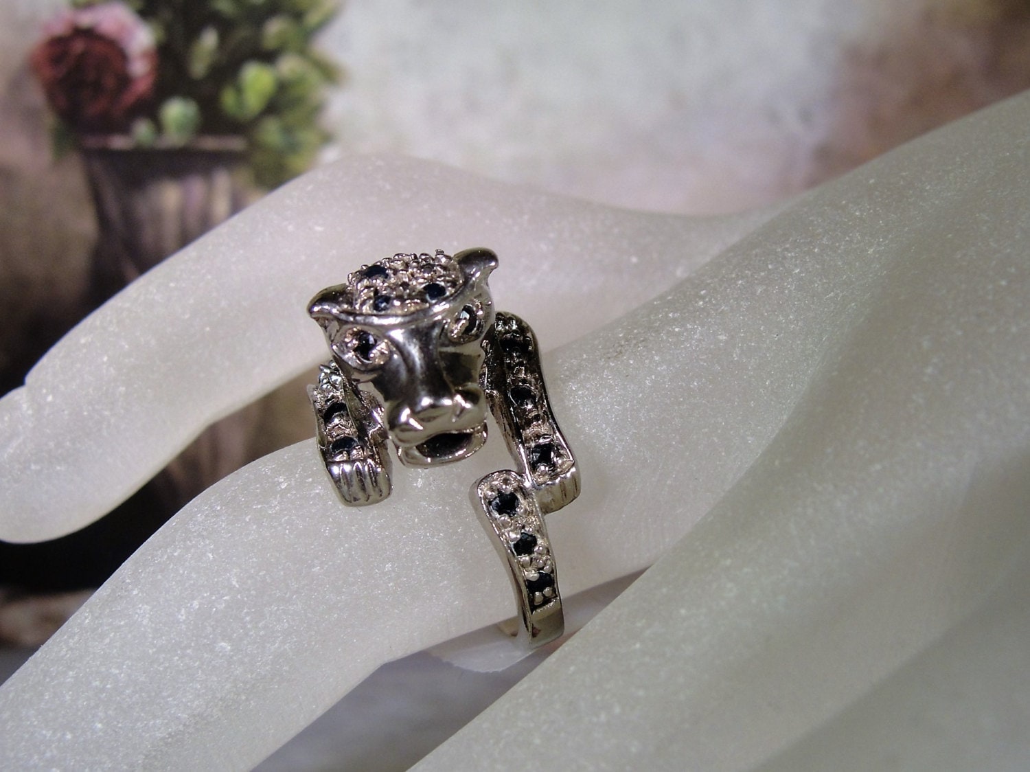 Vintage Ring, Big Cat Ring, Cheetah Ring, Leopard Ring, Puma Ring ...