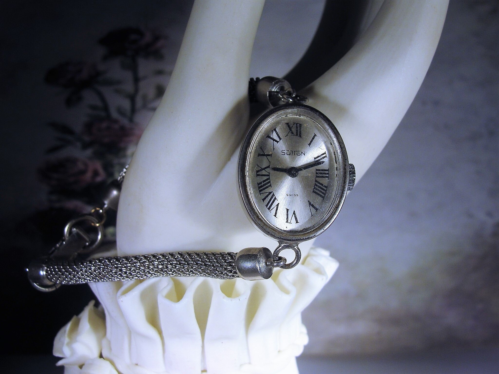 SUTTON Wrist Watch, Swiss Made Women’s Stainless Steel Mesh Wrist Watch ...