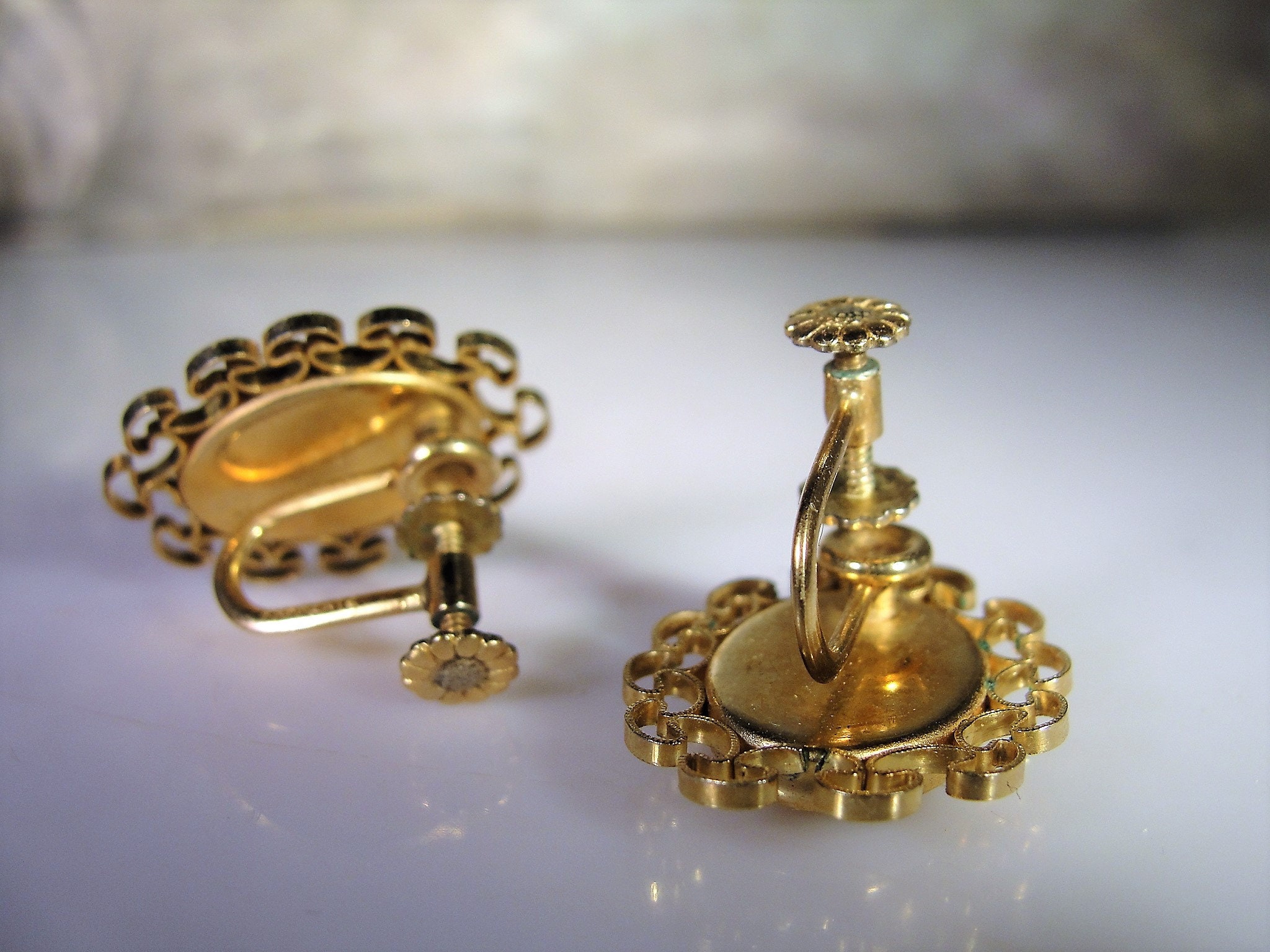 Brooch and Earrings Set, Vintage KREMENTZ Genuine Carved Shell Cameo ... Brooch and Earrings Set, Vintage KREMENTZ Genuine Carved Shell Cameo ...
