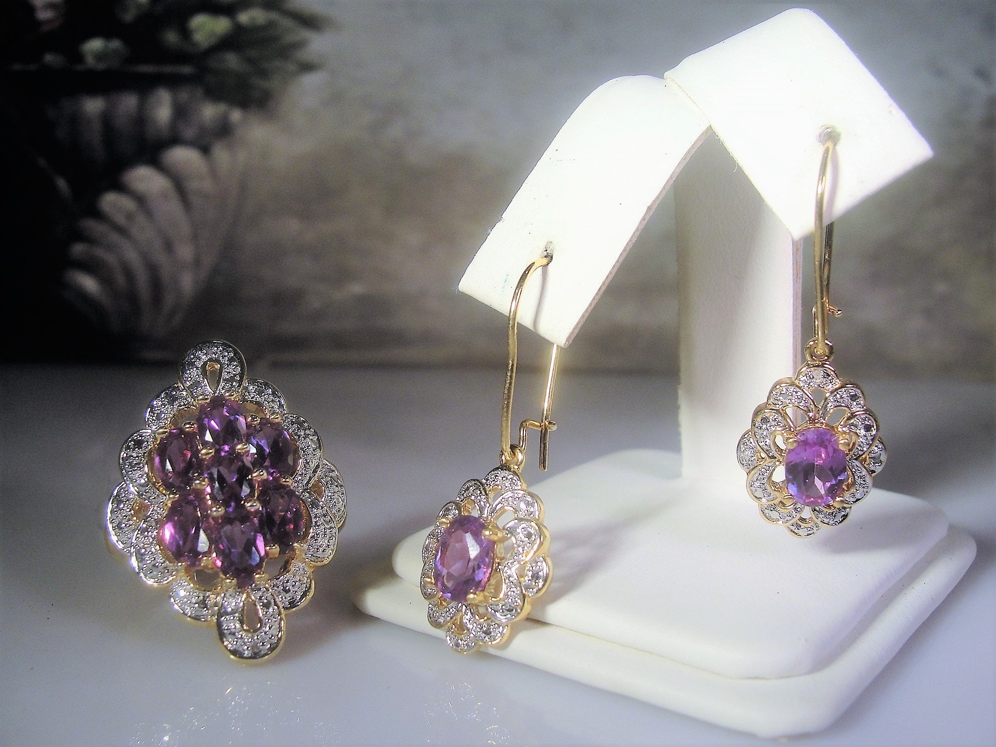 ROSS SIMONS, Change Sapphire Ring and Earrings, Set, Change Sapphire ...