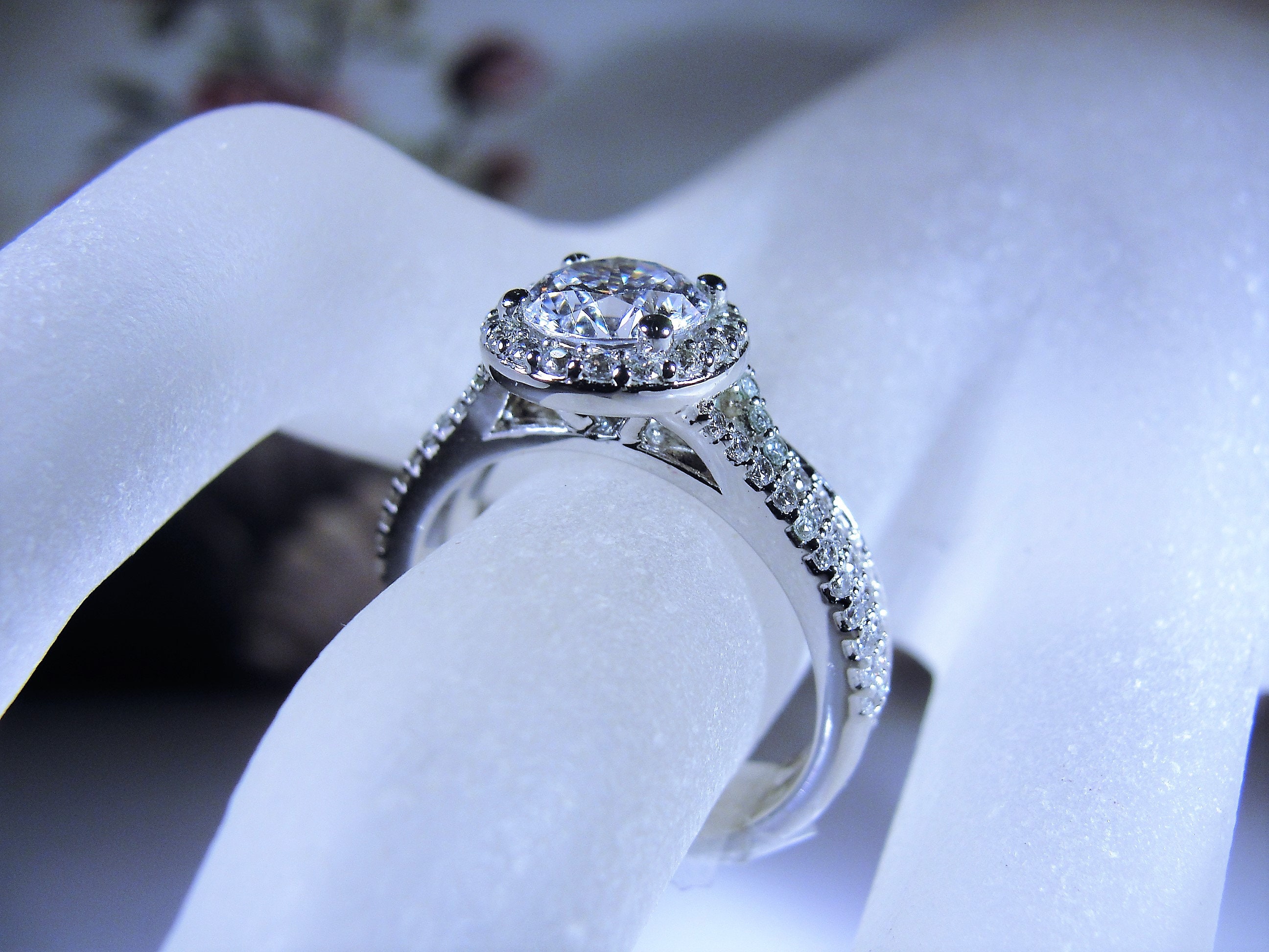 Sterling Silver Bridal Ring Set, CZ Ring Set, Engagement Ring, Wedding ...