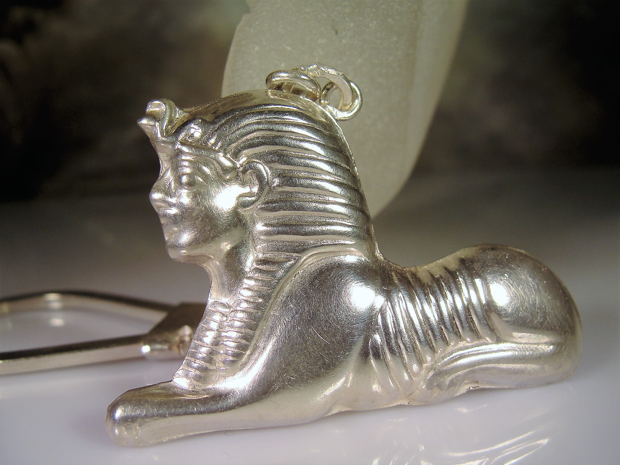 Egyptian Revival Sphinx, Silver Sphinx, Silver Sphynx Key Chain, Sphinx ...