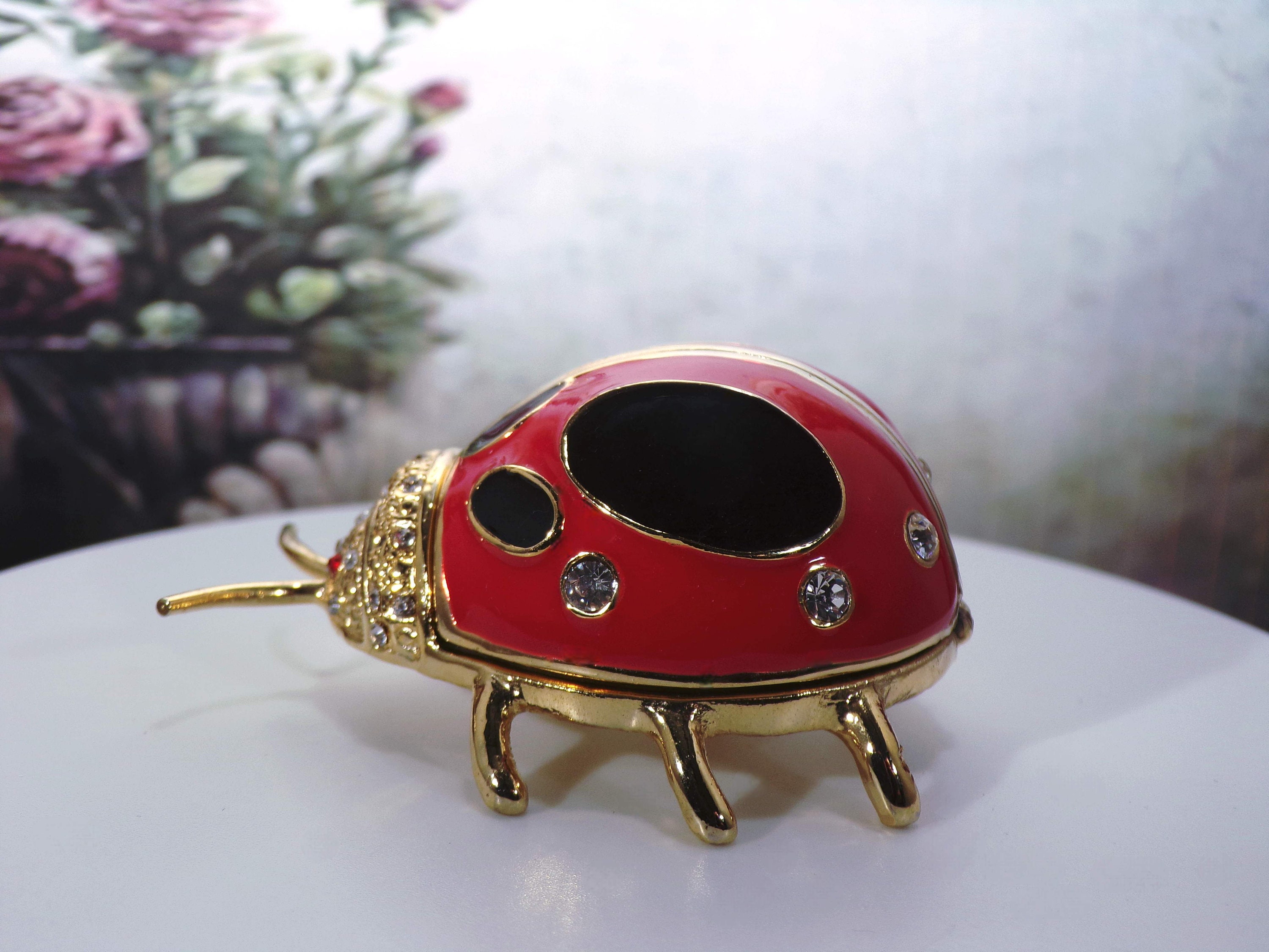 Miniature Ladybug Tabletop Clock – Good Luck Clock – Japan Quartz ...