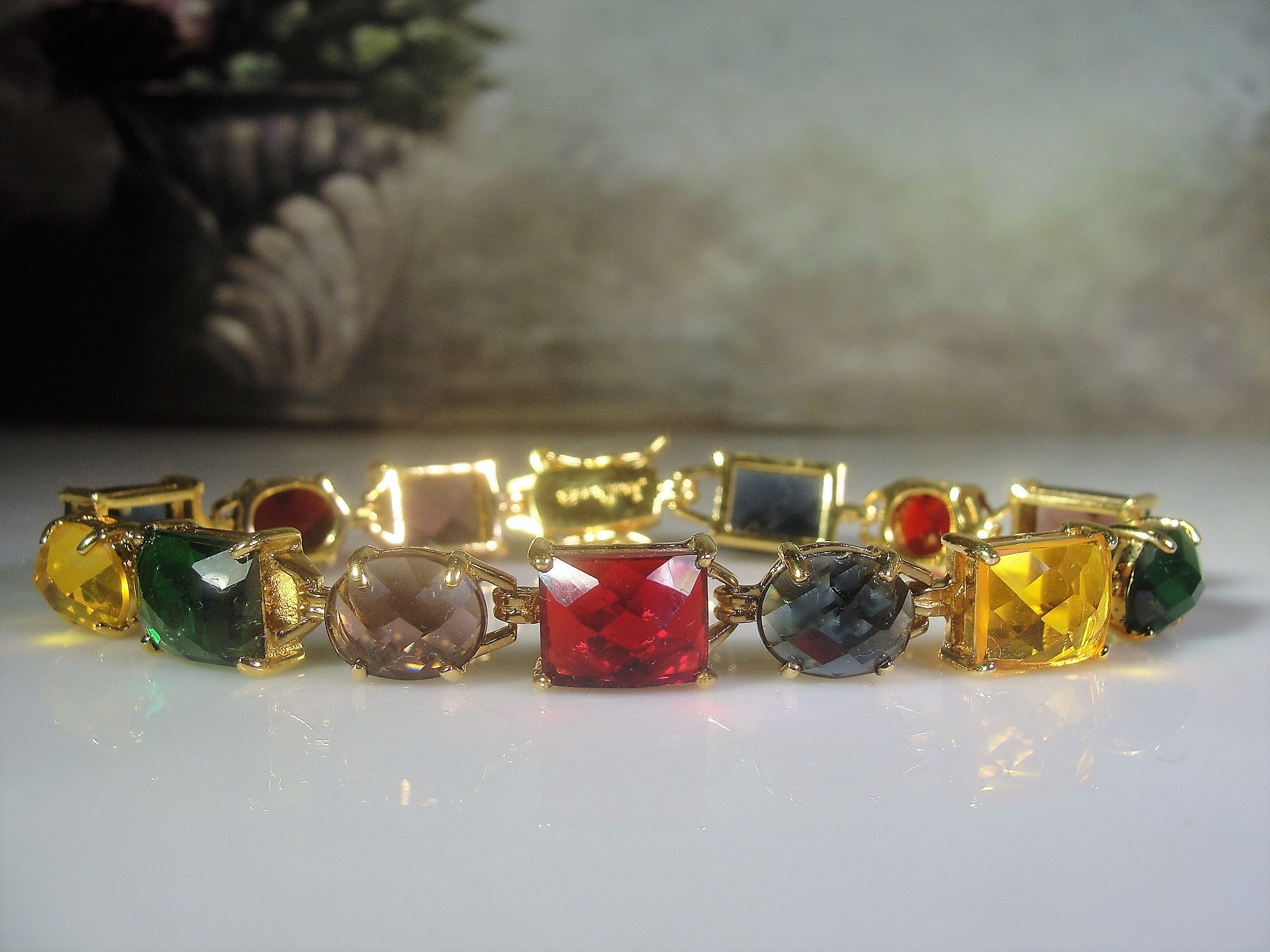 JOAN RIVERS Bracelet, Crystal Bracelet, Multi-Color Bracelet, Large ...