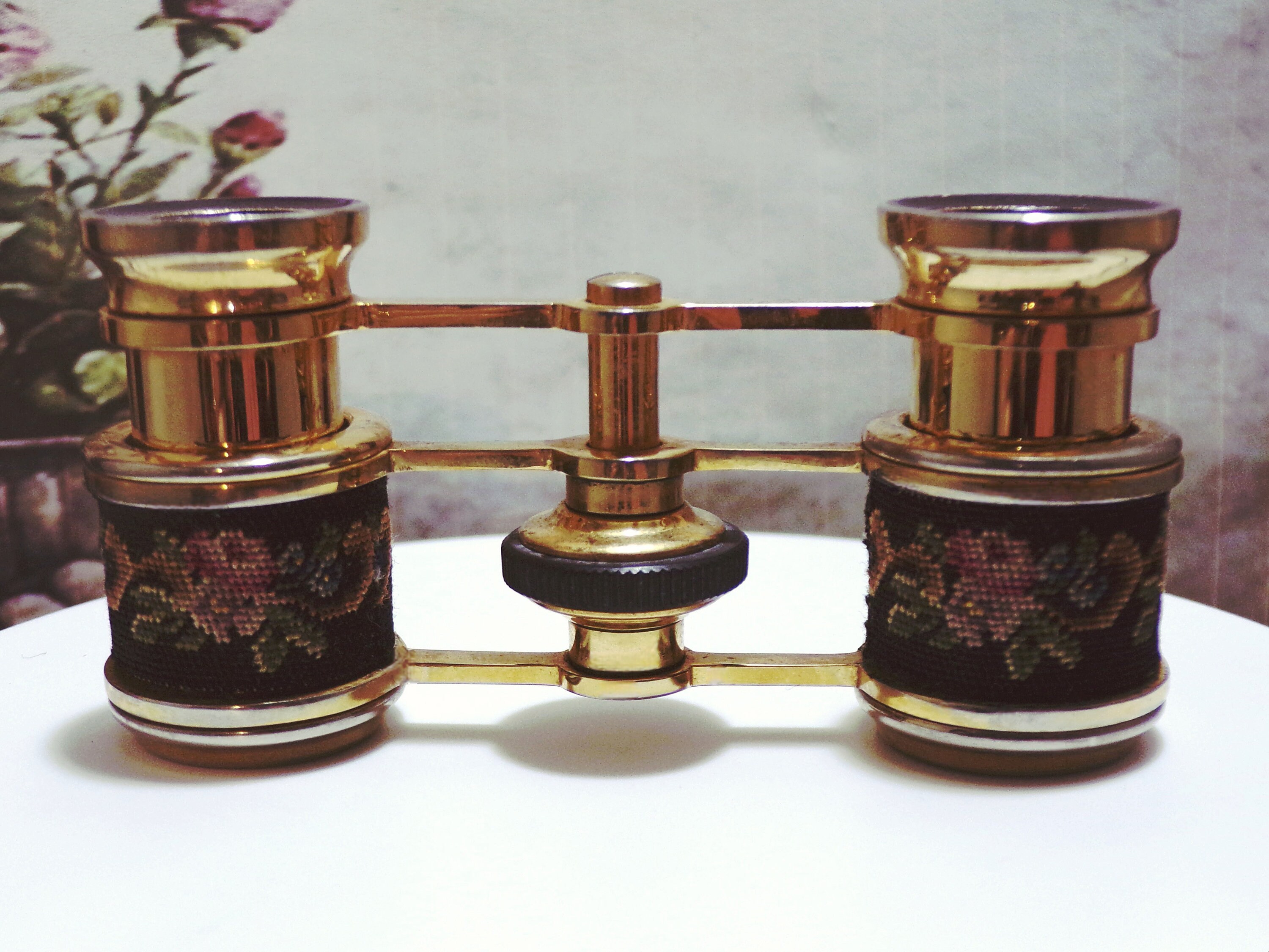 Charming Vintage French Micro Needlepoint Mini Opera Glasses, Theater ...