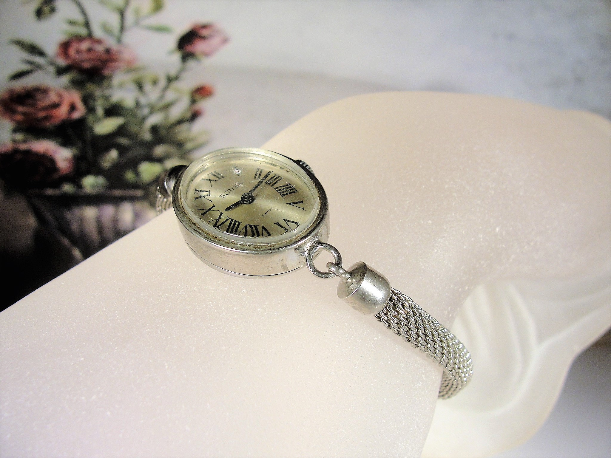 SUTTON Wrist Watch, Swiss Made Women’s Stainless Steel Mesh Wrist Watch ...