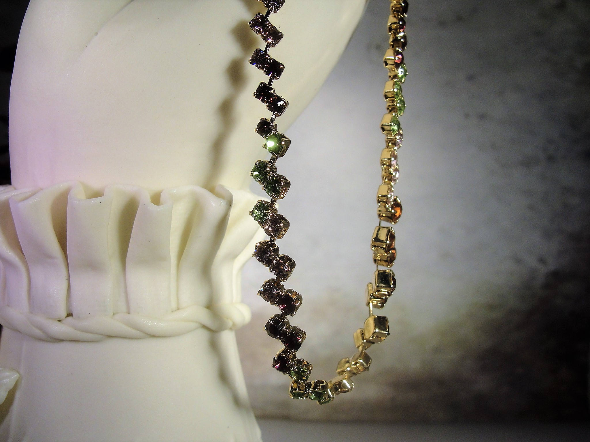 JOAN RIVERS Rhinestone Necklace, Multi Colored Rhinestone Necklace ...