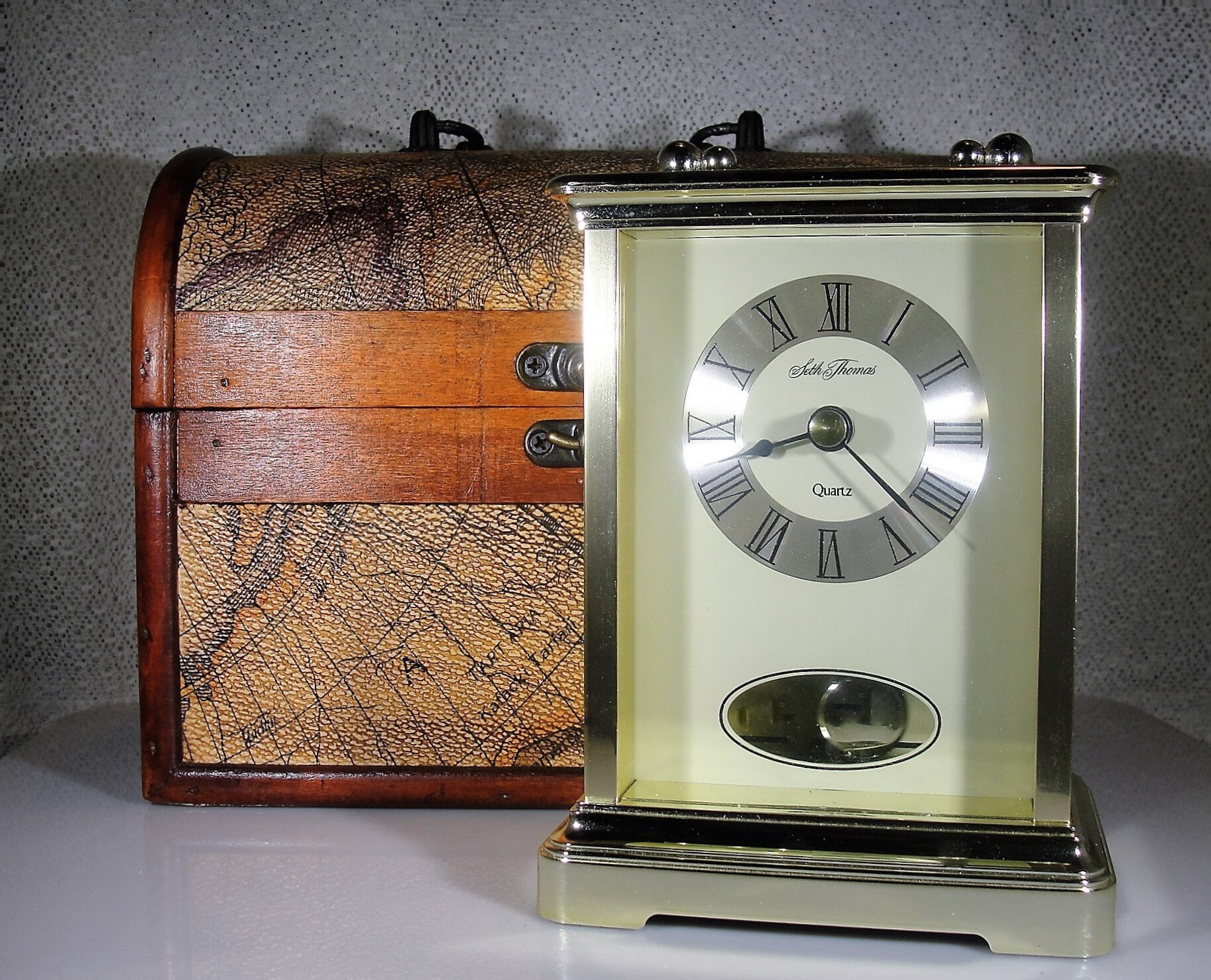 Carriage Clock, Vintage SETH THOMAS Carriage Pendulum Quartz Clock ...