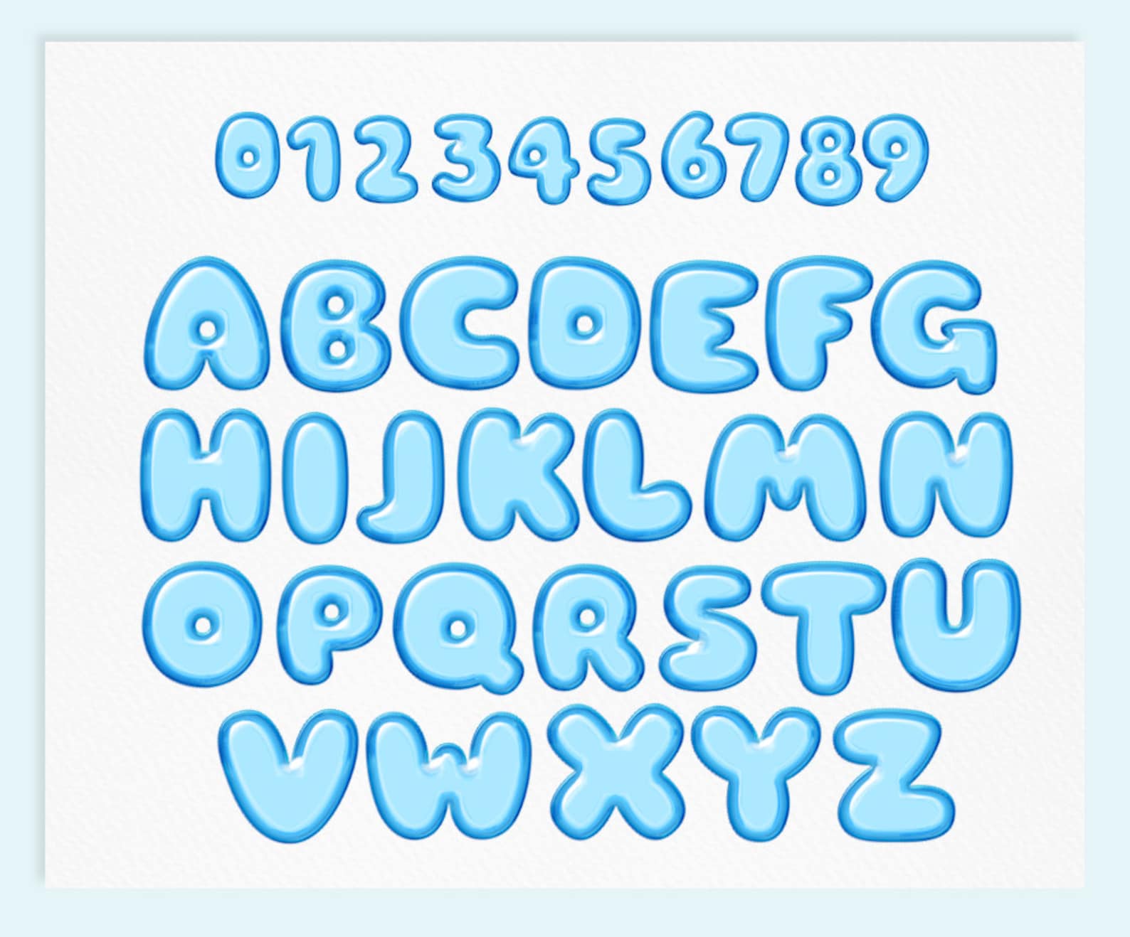 Alphabet Balloons / Blue Balloons Letters Numbers / Balloon Font ...