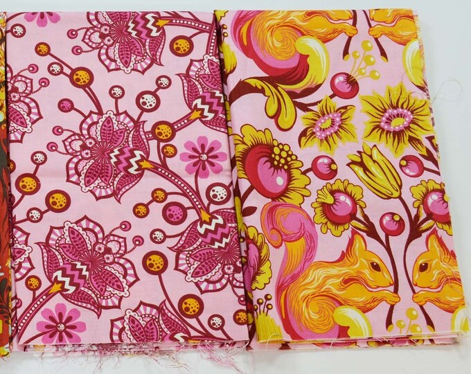 4 Tula Birds and the Bees Fat Quarter Bundle Squirrel OOP Hard to Find ...