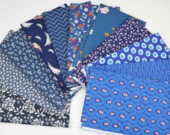 Dark Blue Fat Quarters - Etsy