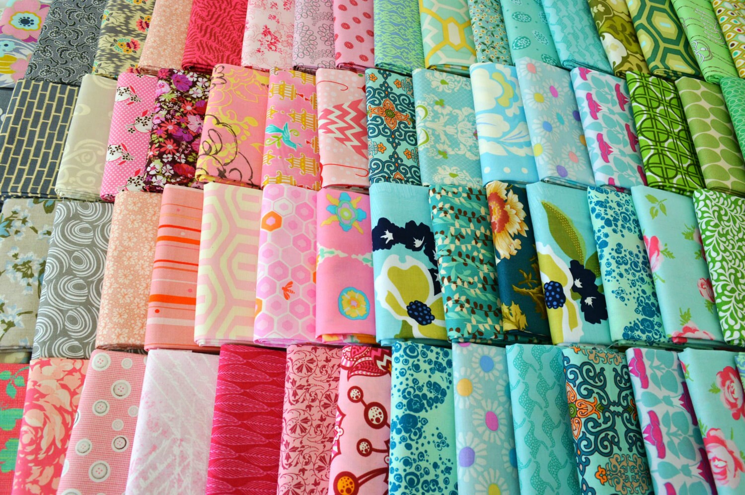 DESTASH 12 Cotton Quilt Fabric Fat Quarter Cool OR Warm Colors - Etsy