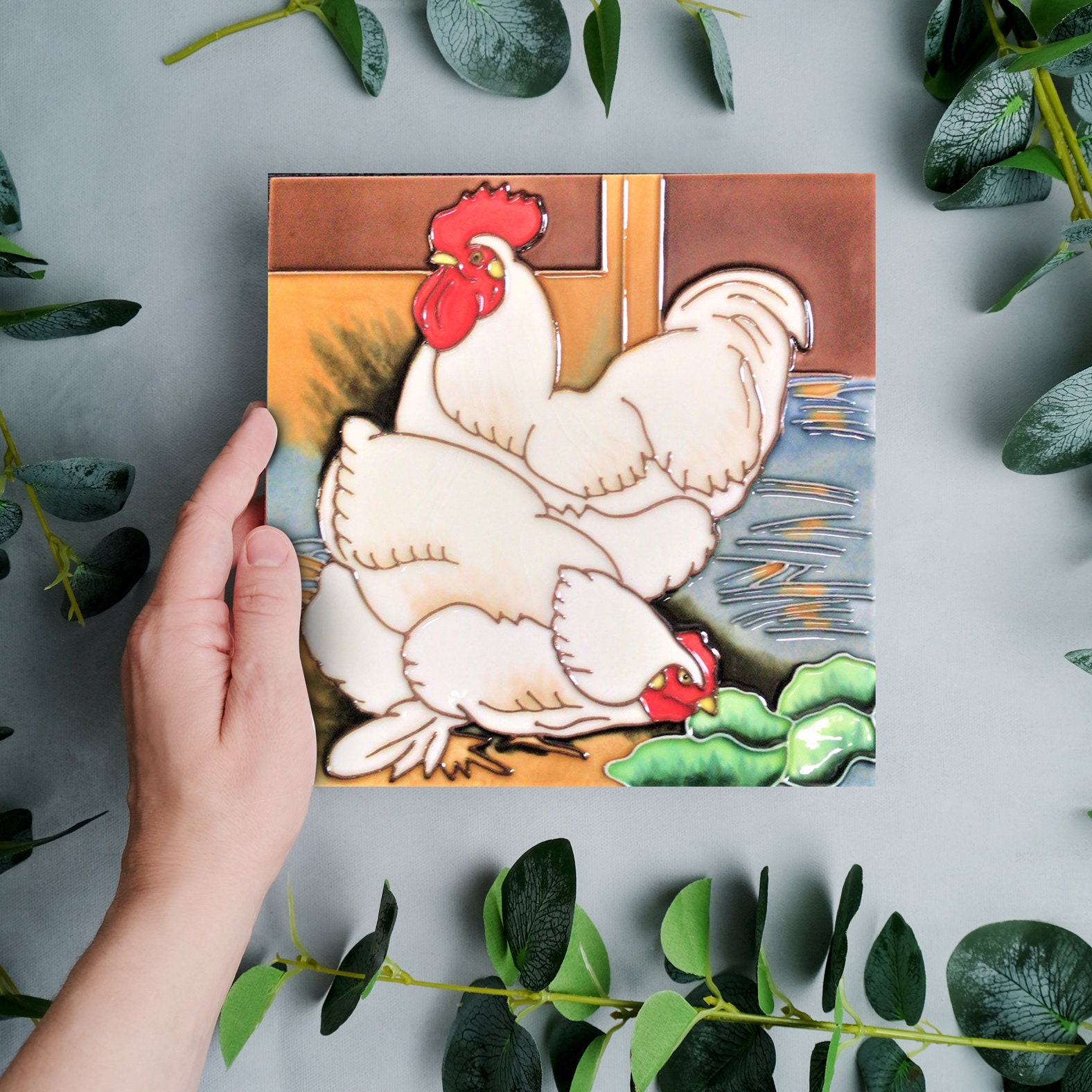 Farm Animals Ceramic Tiles Hand Painted | Etsy Canada