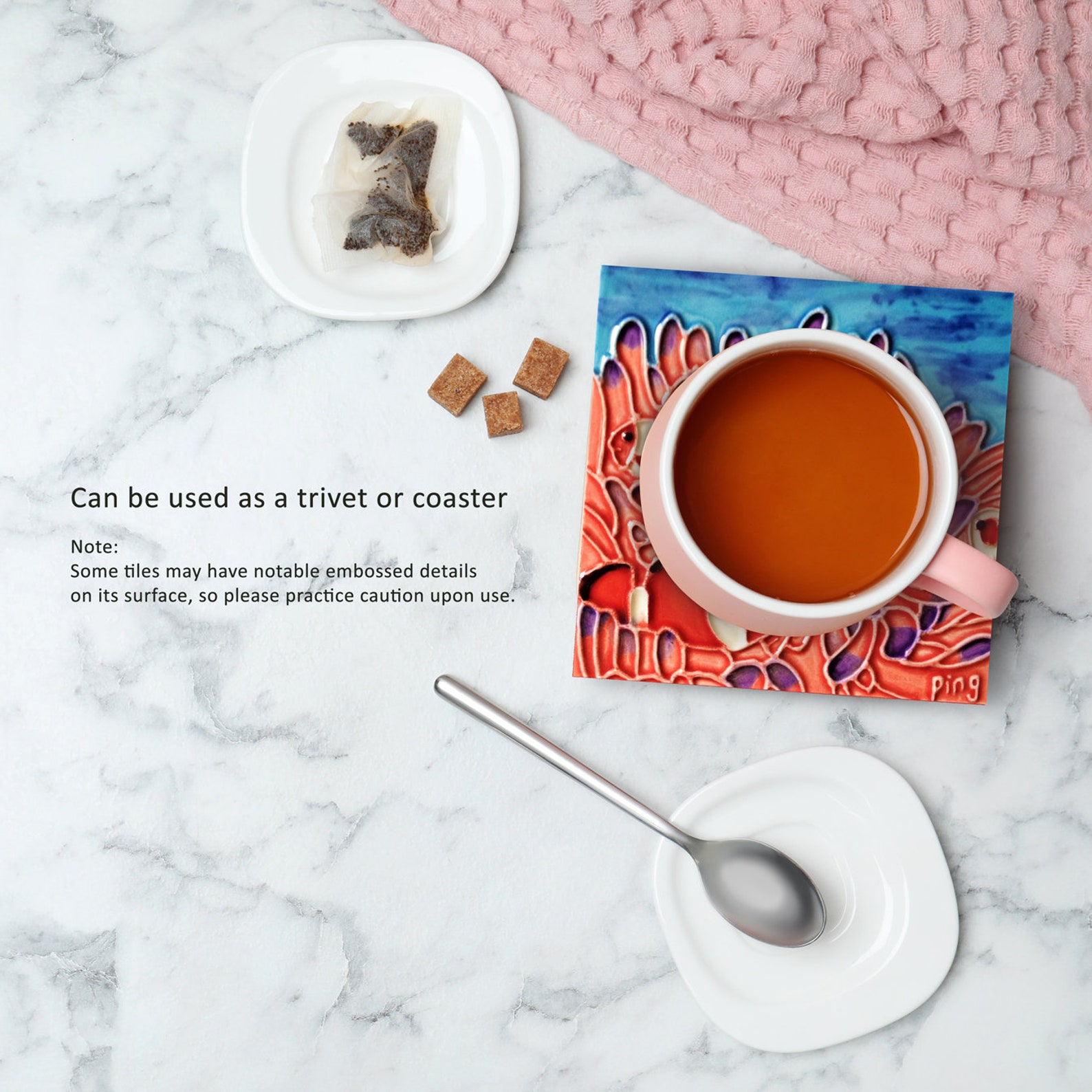 4x4 Hand Painted Ocean Life Tiles - Etsy