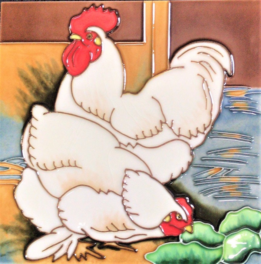 Farm Animals Ceramic Tiles Hand Painted | Etsy Canada