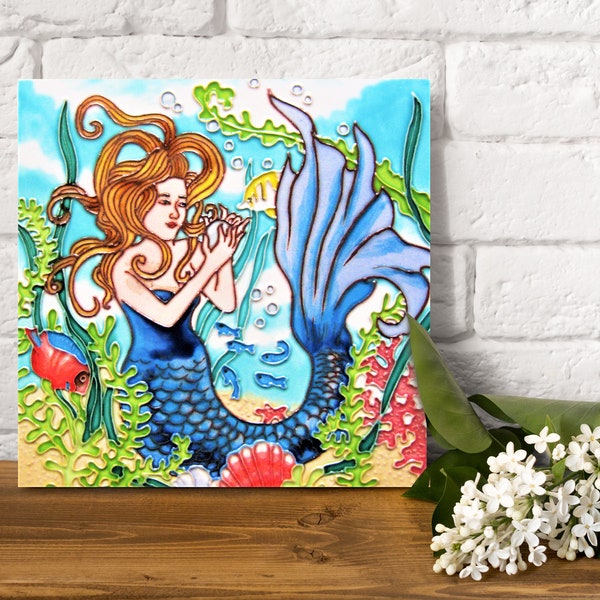 Mermaid Tile - Etsy