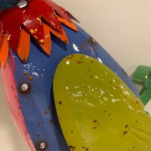 Colorful Rooster Statue - Etsy