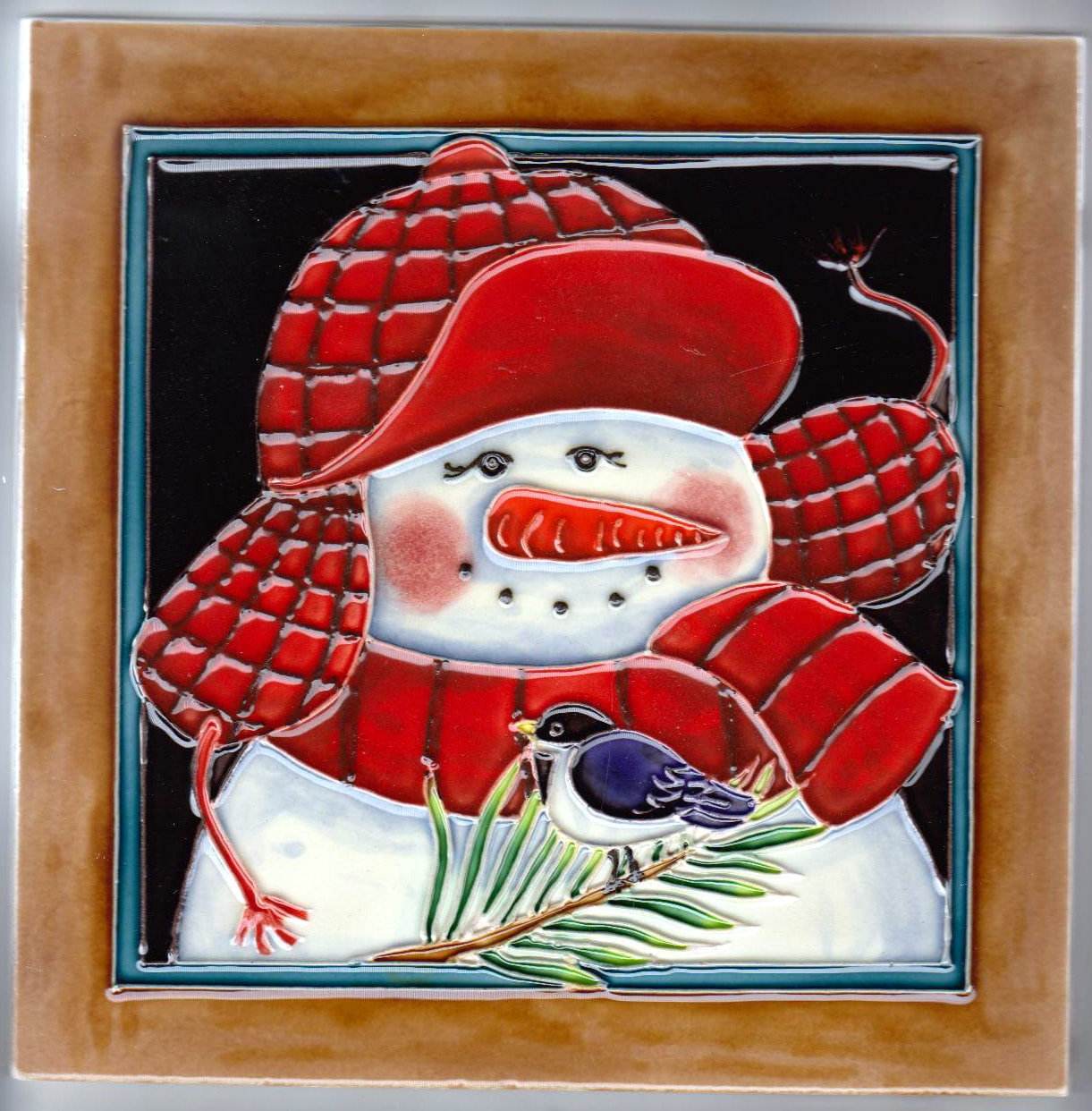 Christmas Tiles Hand Painted Ceramic Art Decor - Etsy